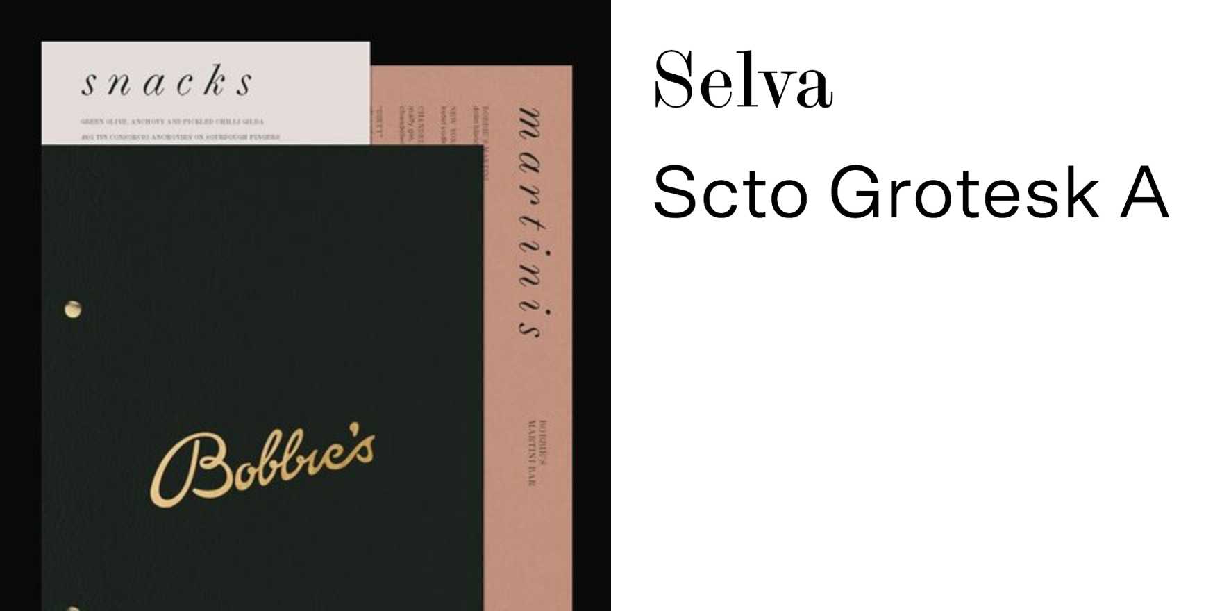 Bobbie’s Bar - Fonts In Use