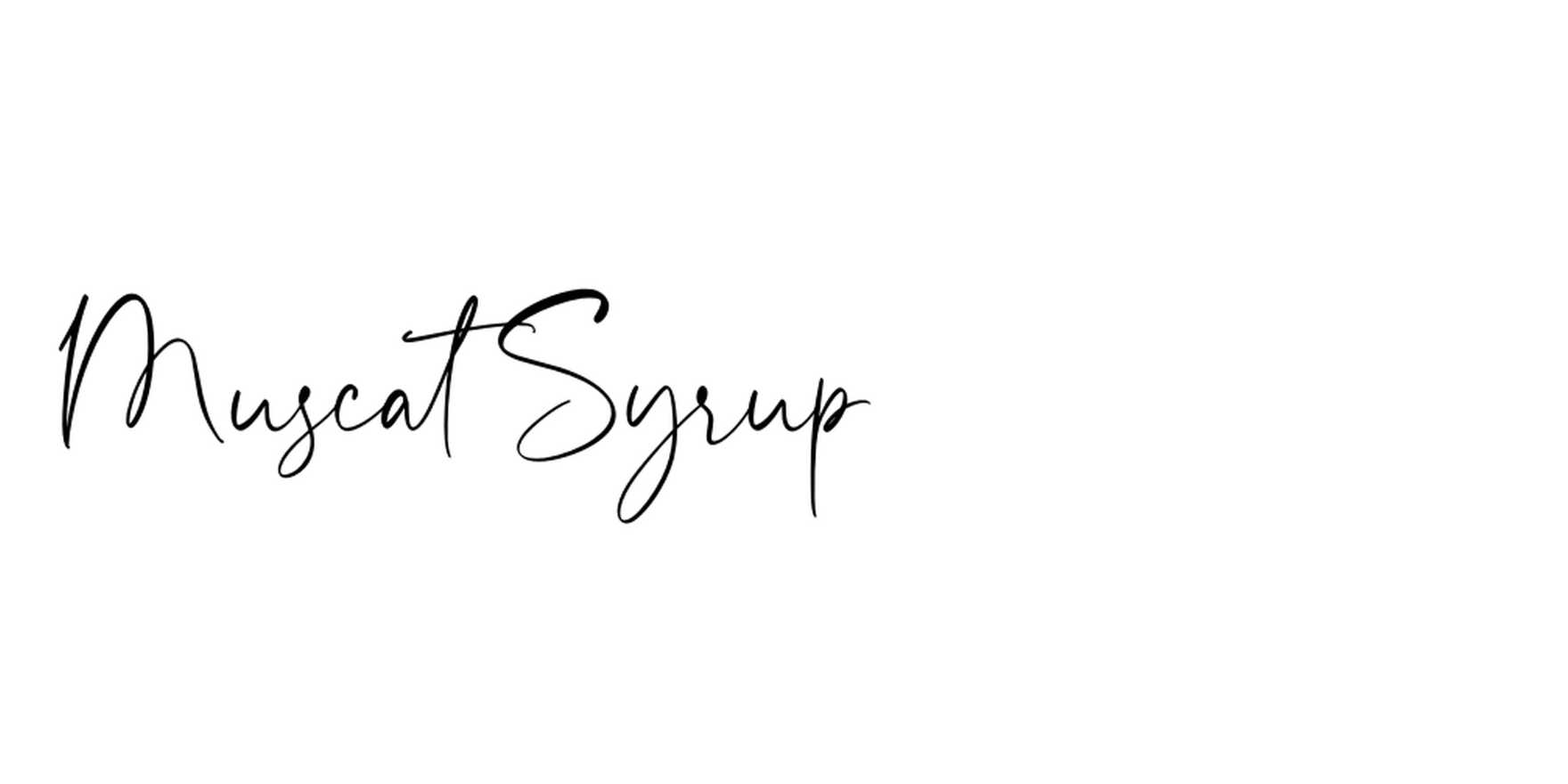 Muscat Syrup in use - Fonts In Use