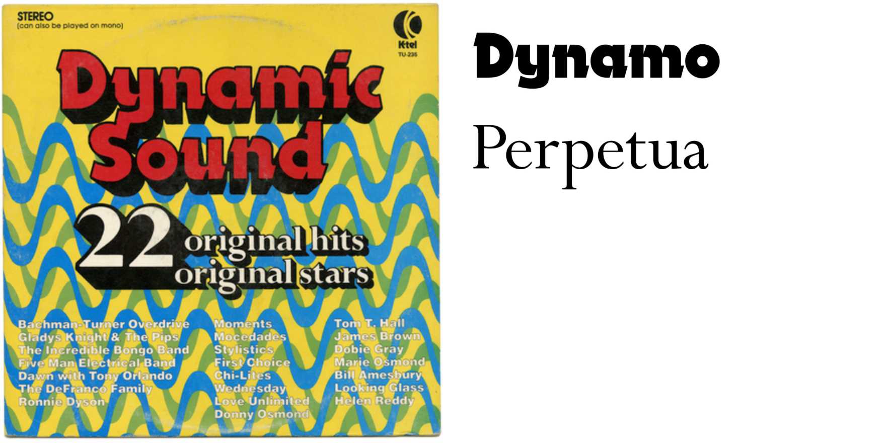 Dynamic Sound, K-Tel Records - Fonts In Use