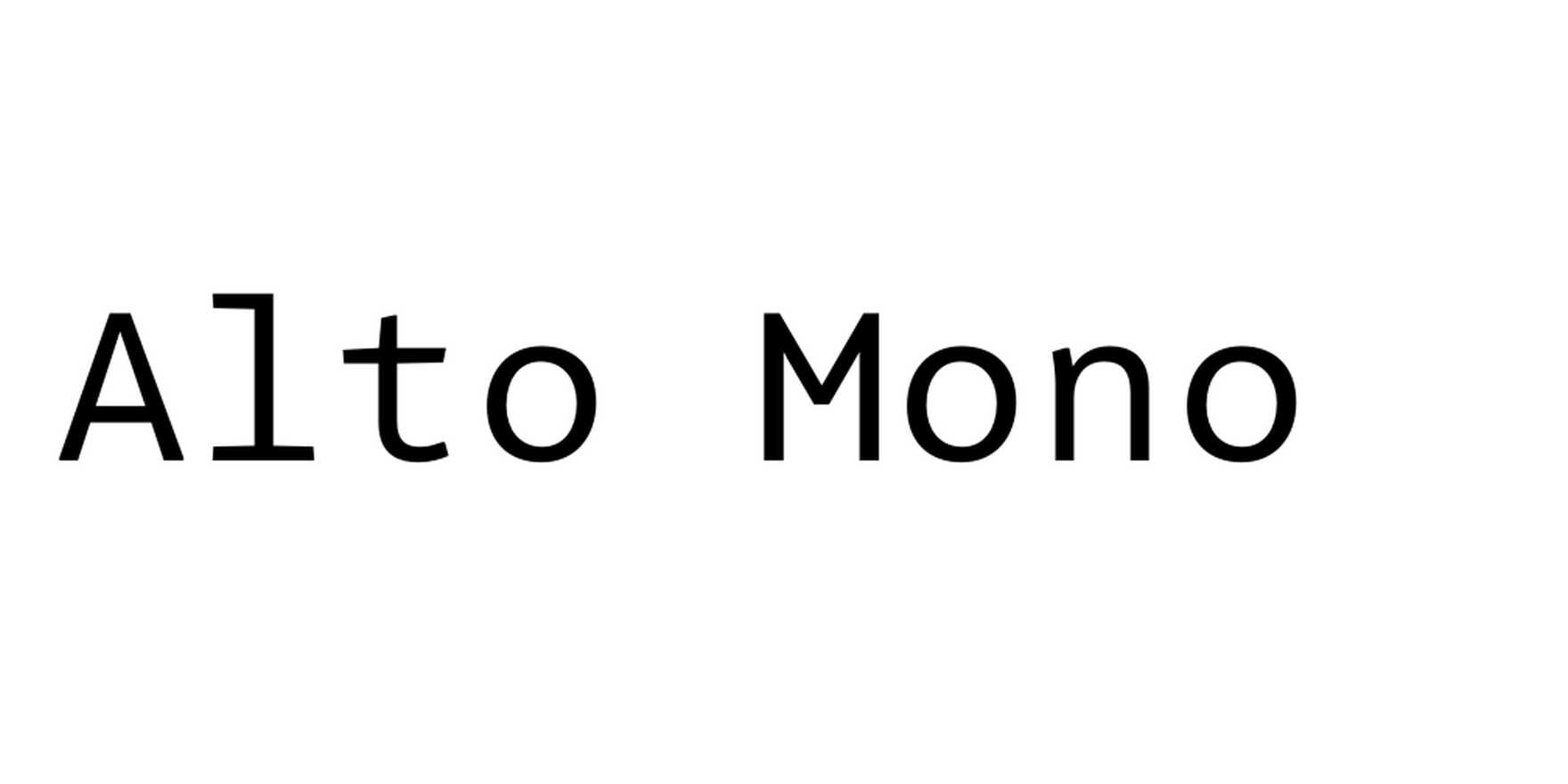 Alto Mono in use - Fonts In Use