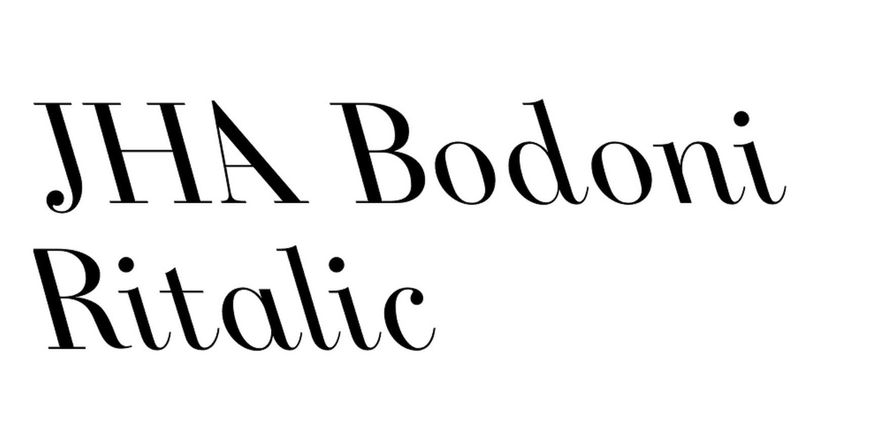 JHA Bodoni Ritalic in use - Fonts In Use