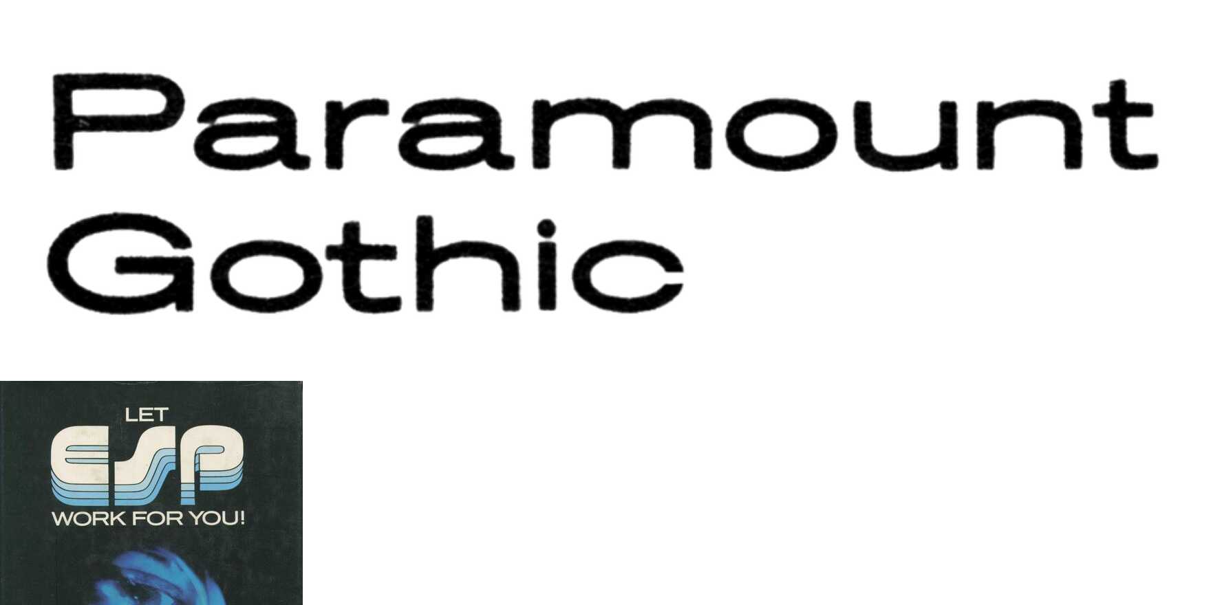 Paramount Gothic in use - Fonts In Use