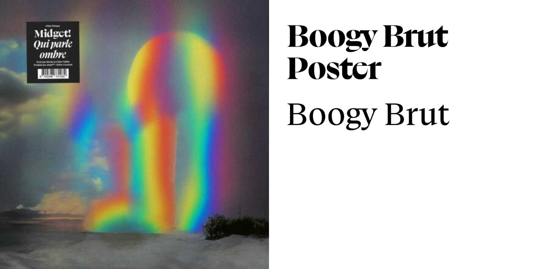 Midget! – Qui parle ombre album art - Fonts In Use