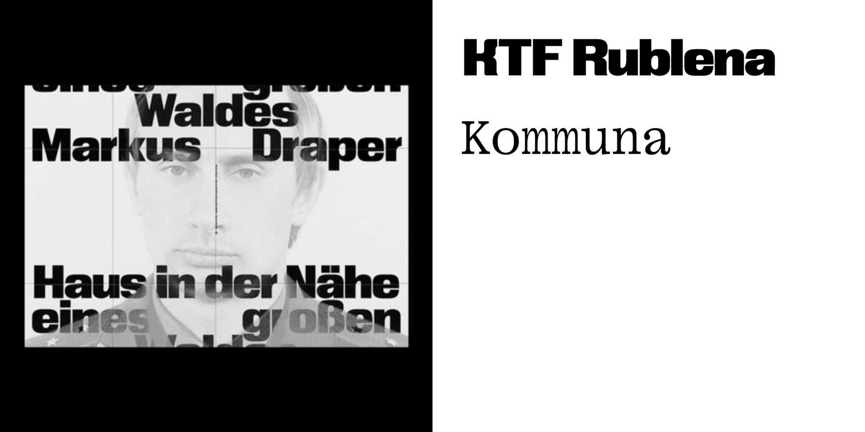 Markus Draper – Haus in der Nähe eines großen Waldes - Fonts In Use