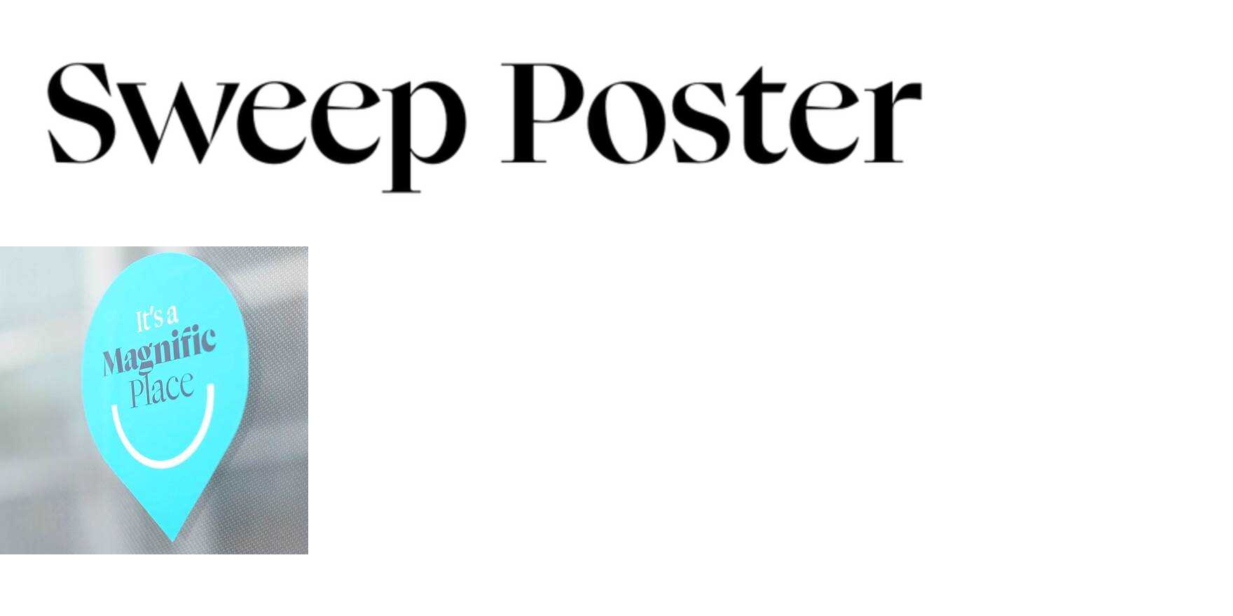 Sweep Poster in use - Fonts In Use