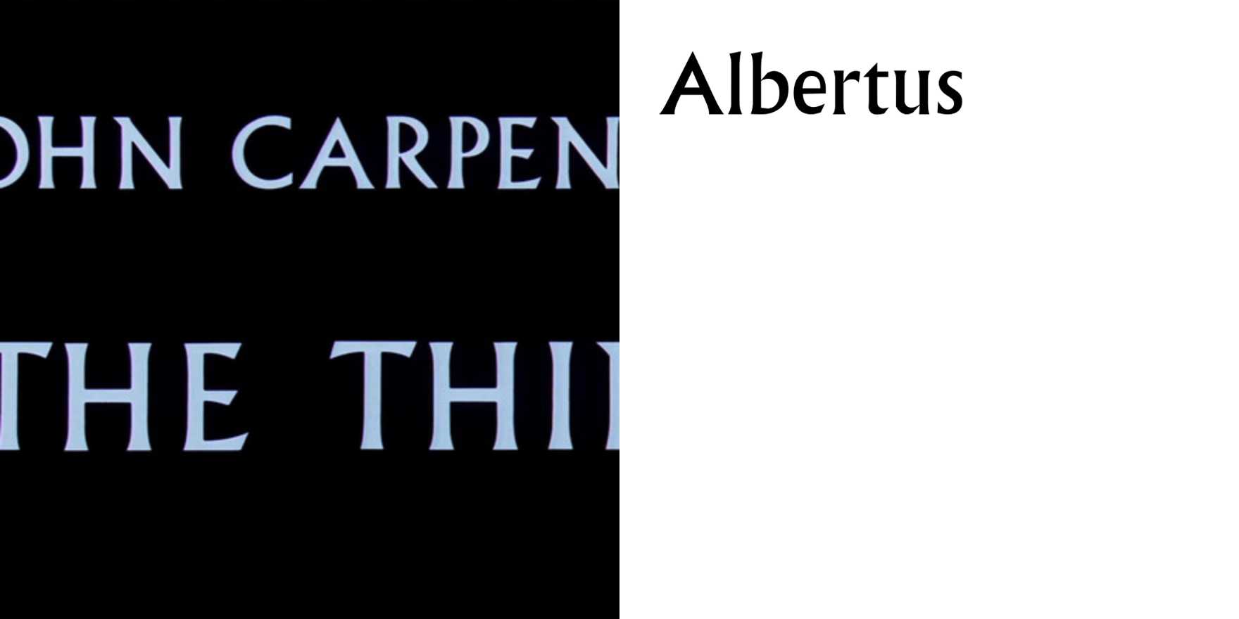 The Thing movie titles - Fonts In Use