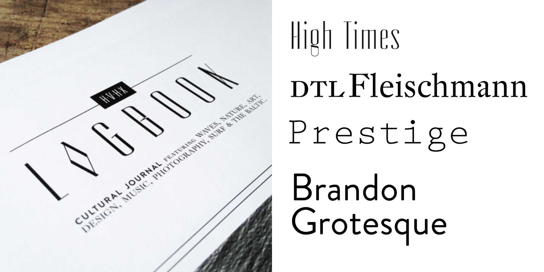 Logbook - Fonts In Use