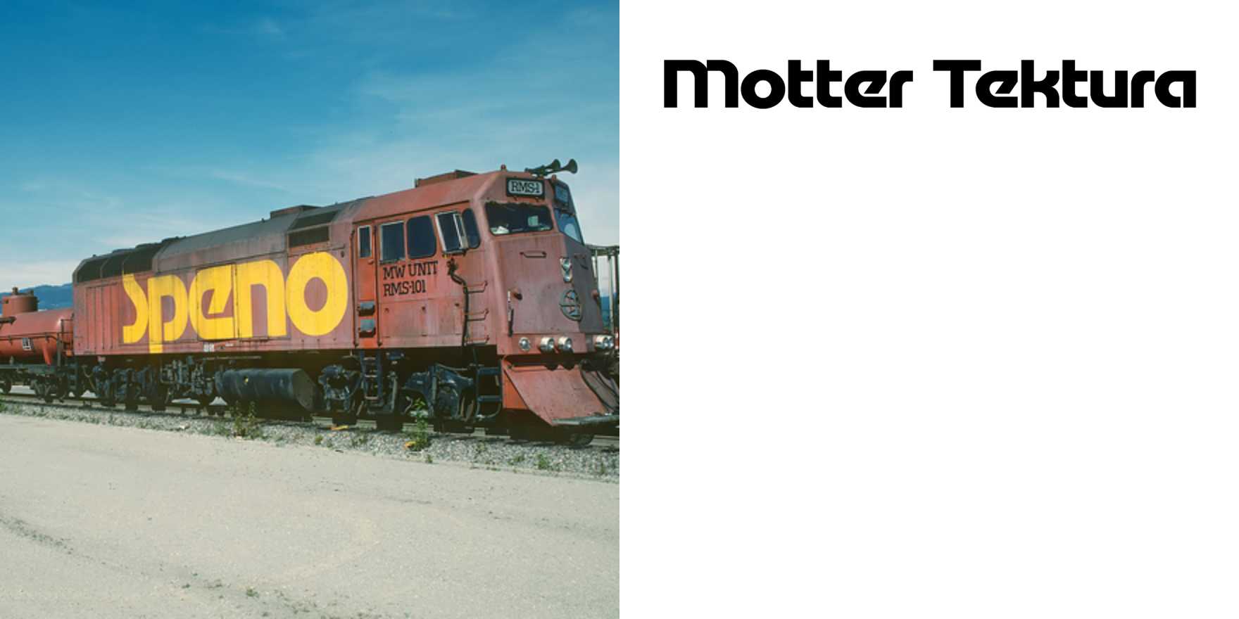 Speno Rail Services logo and livery - Fonts In Use