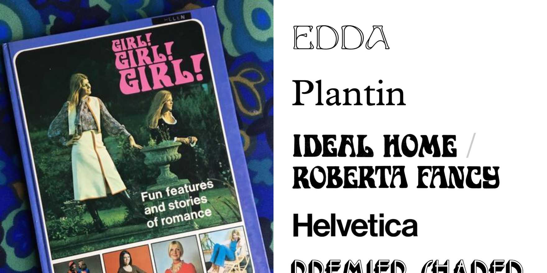 Girl! Girl! Girl! annuals (1970–1973) - Fonts In Use