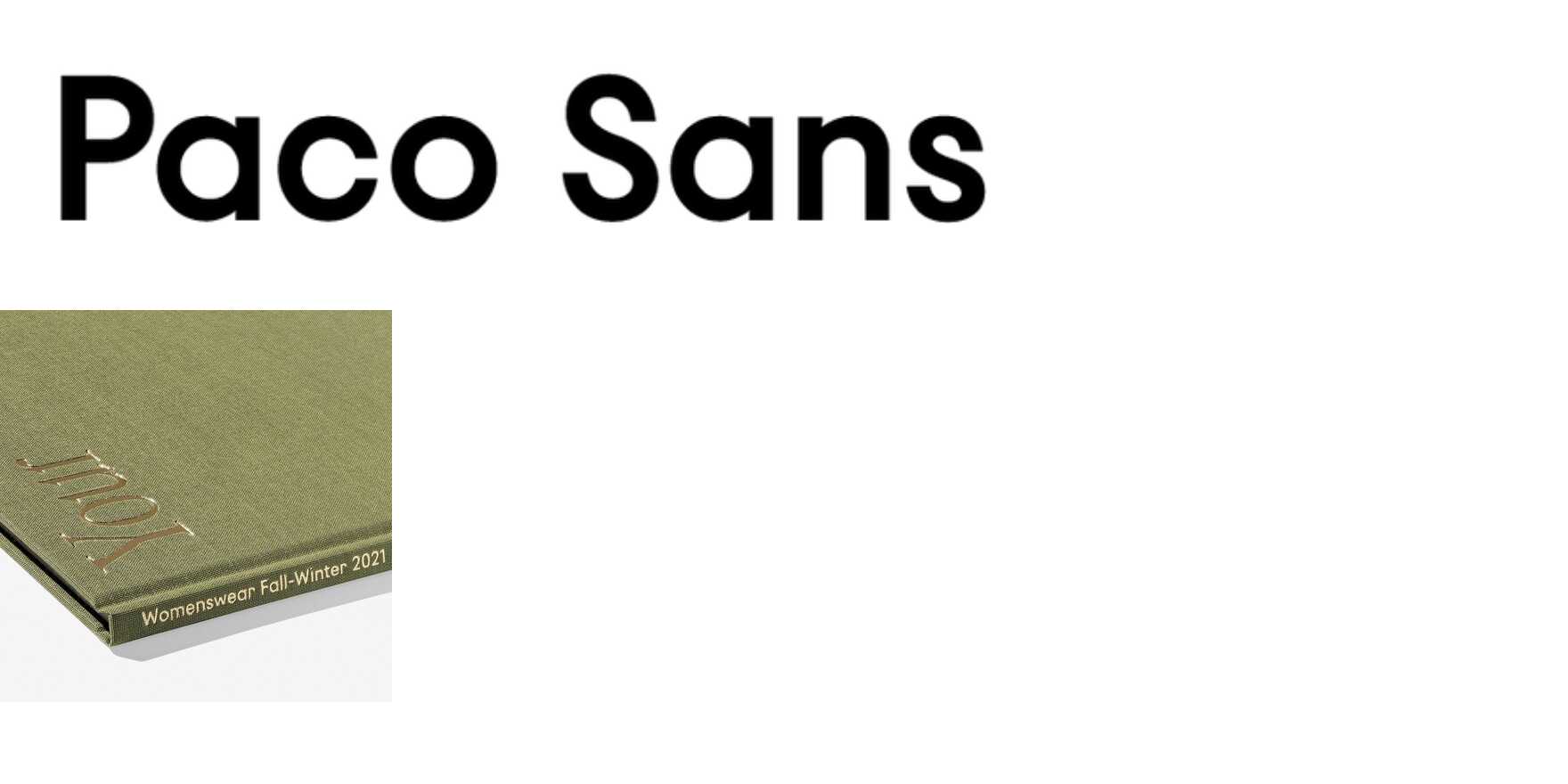 Paco Sans in use - Fonts In Use