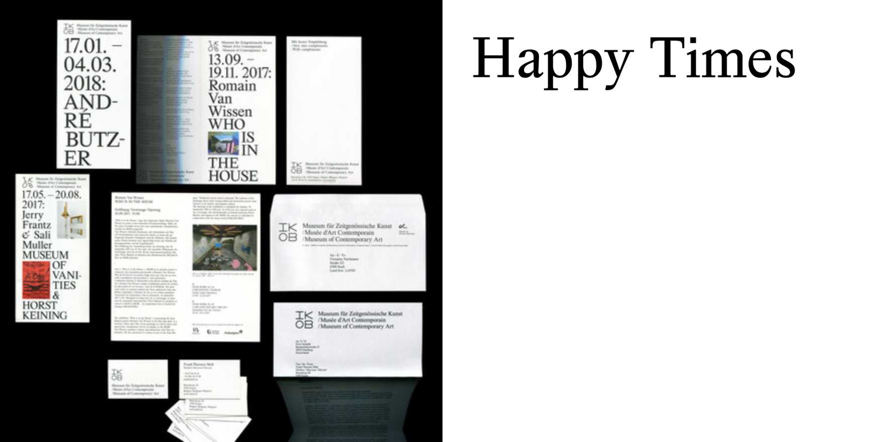 Happy Times at the IKOB - Fonts In Use