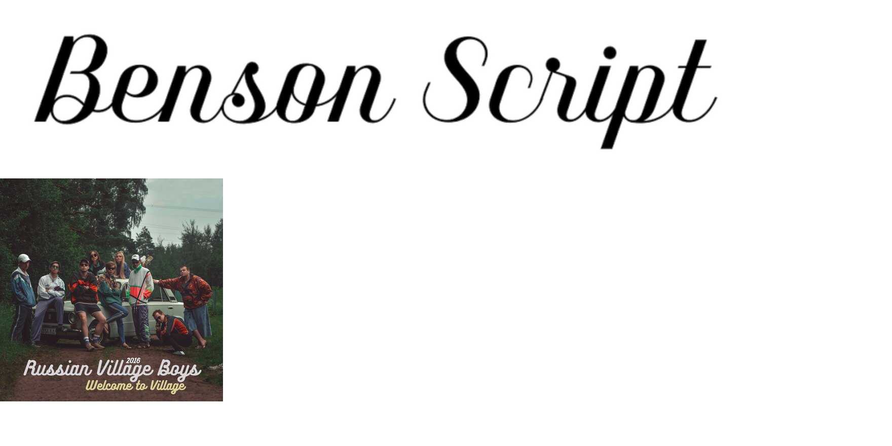 Benson Script in use - Fonts In Use