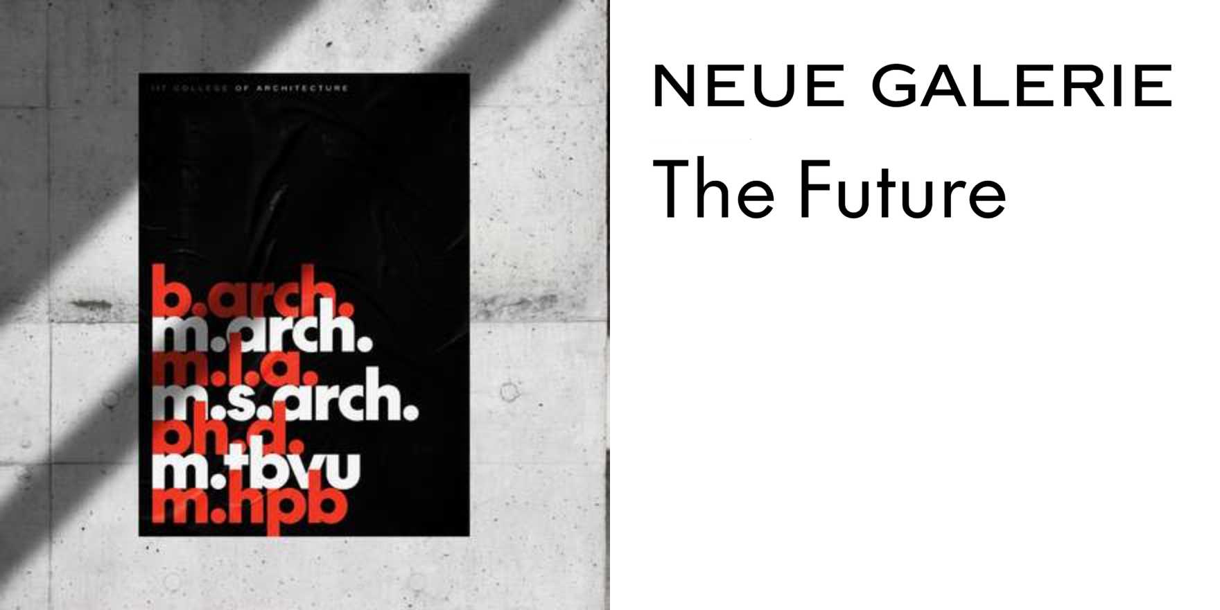 IIT College of Architecture visual identity - Fonts In Use