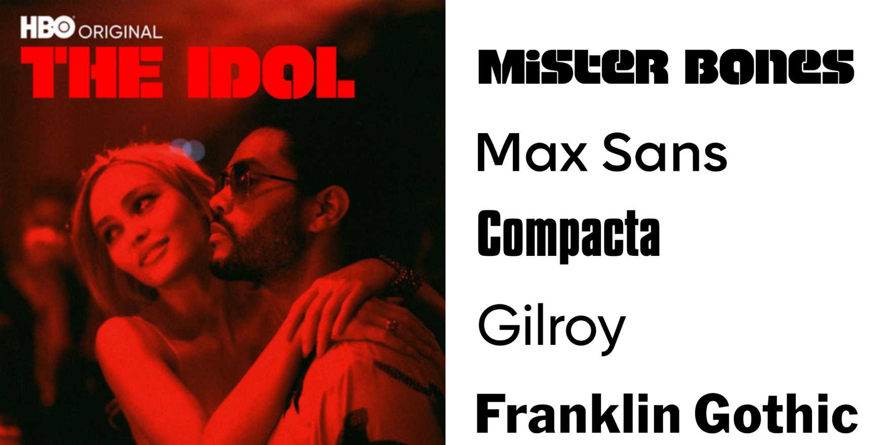 The Idol TV series - Fonts In Use