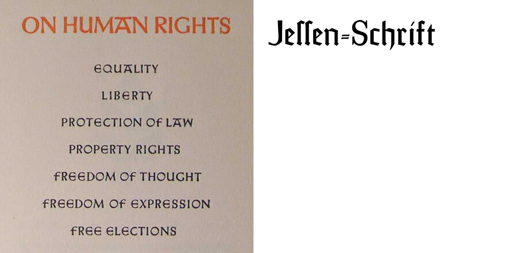 On Human Rights - Fonts In Use