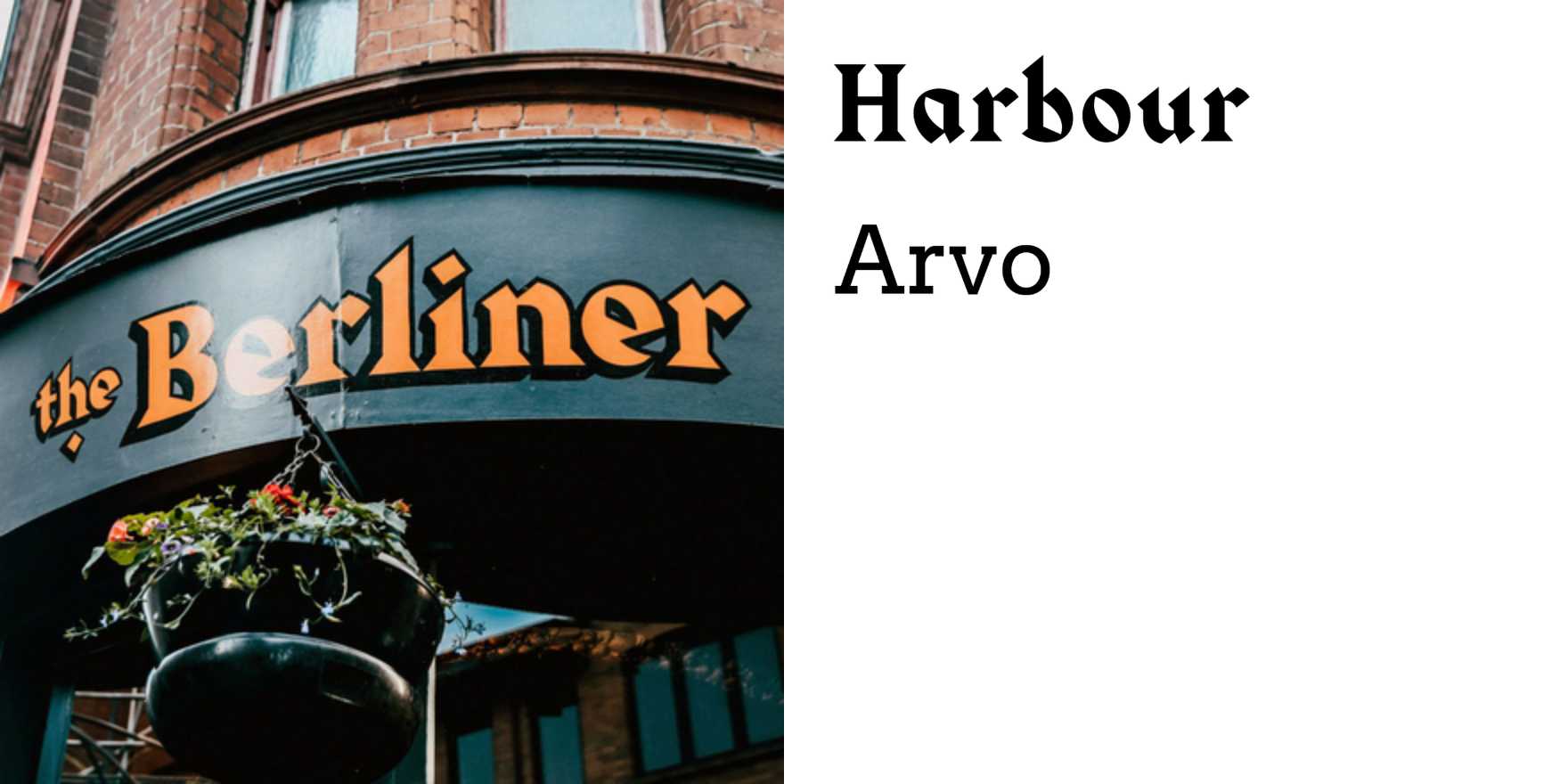 The Berliner pub - Fonts In Use