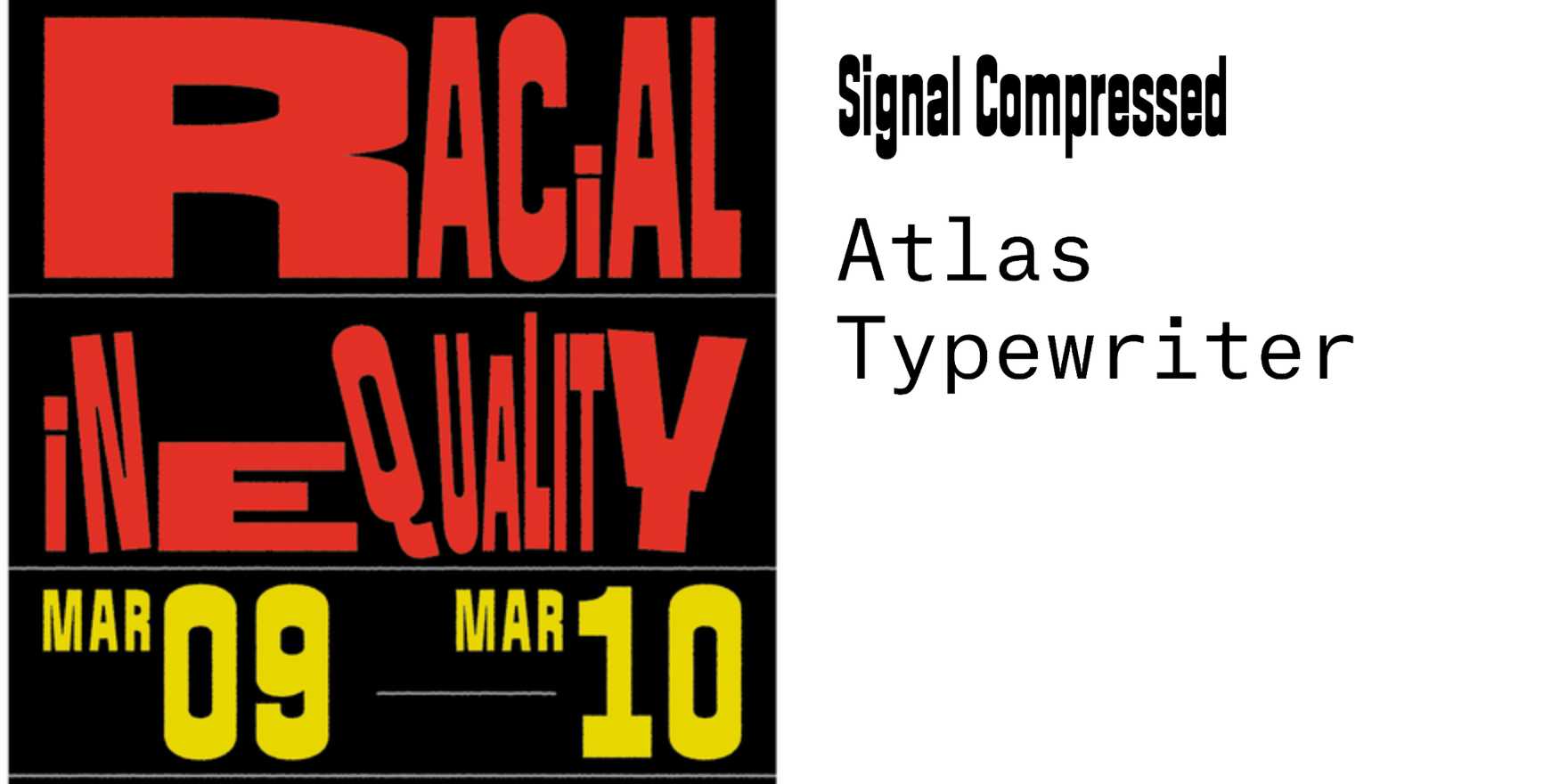 Racial Inequality conference posters - Fonts In Use