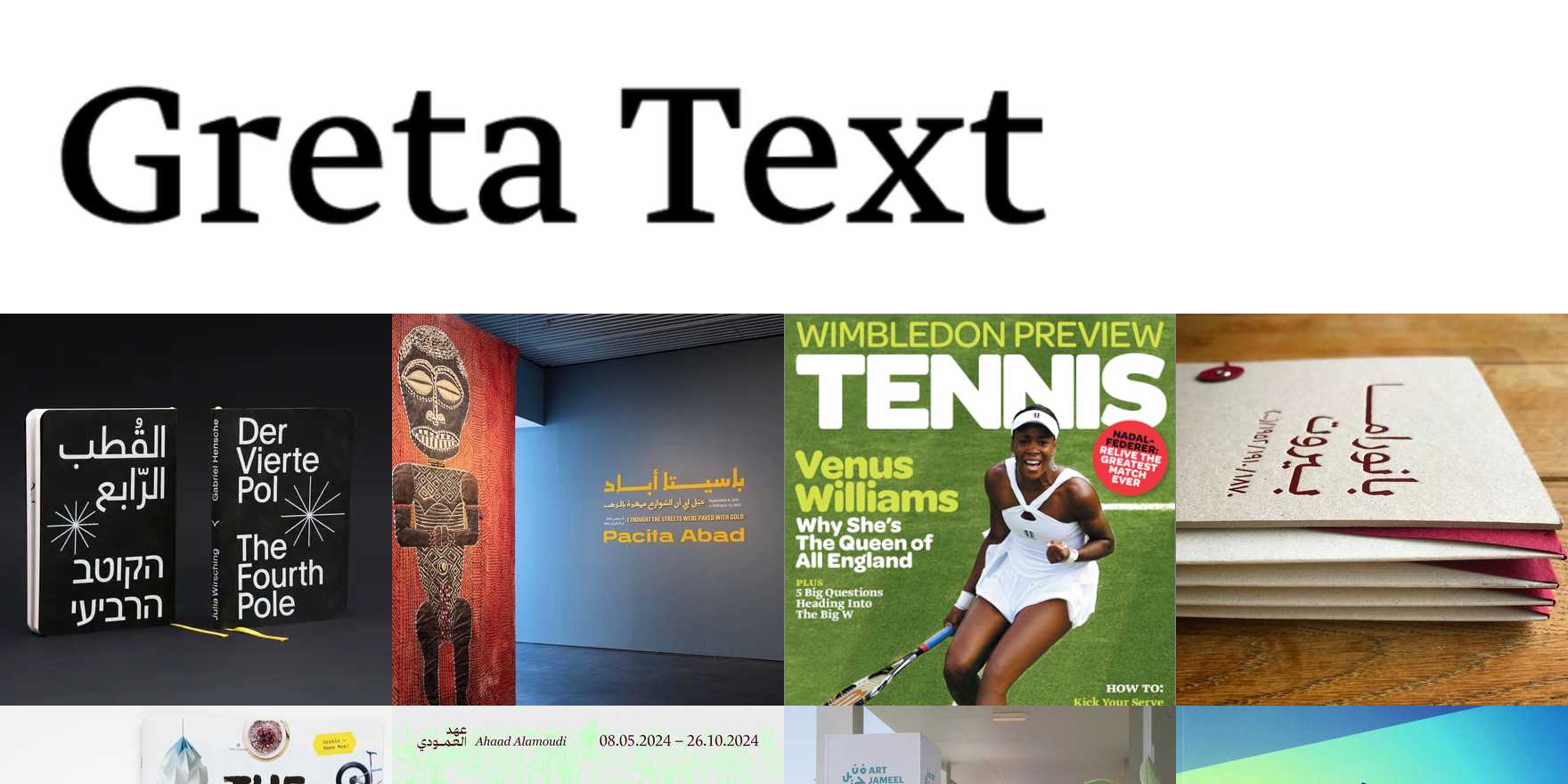 Greta Text in use - Fonts In Use