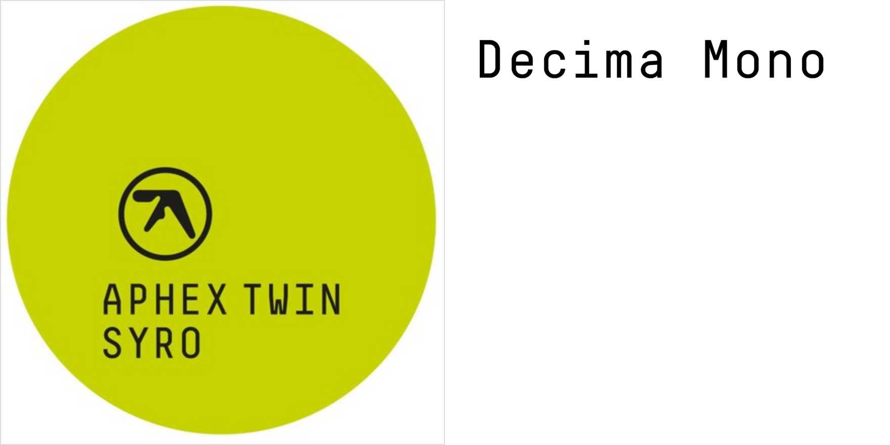 Aphex Twin – Syro album art - Fonts In Use