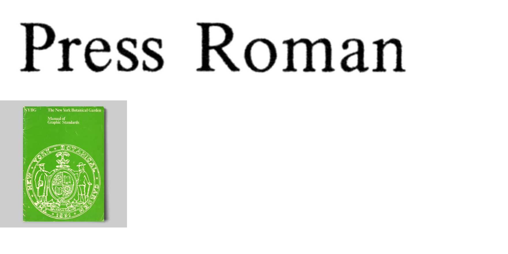 Press Roman in use - Fonts In Use