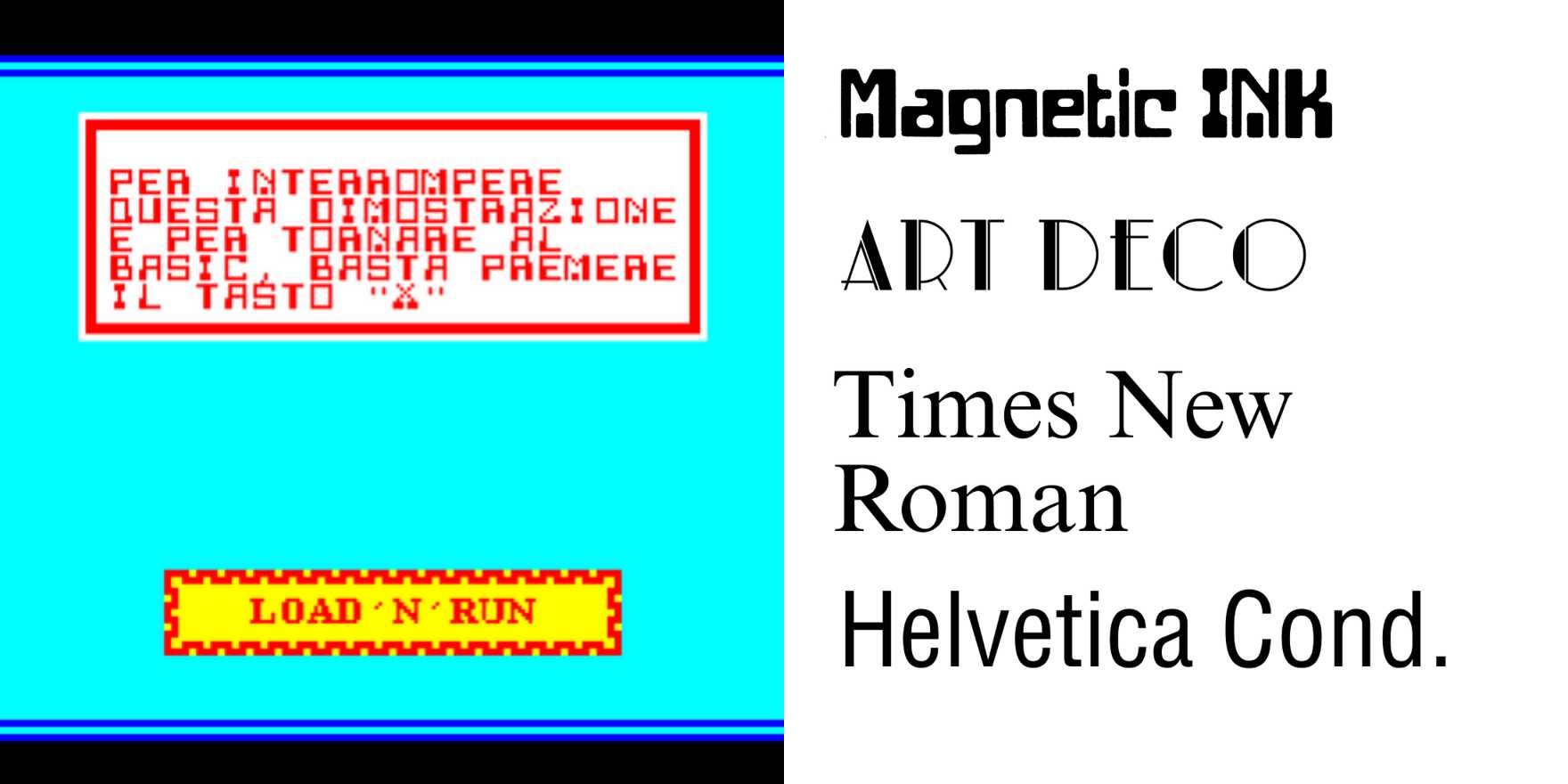 SuperVideo demonstration, Load’n’Run issue 2, 1984 - Fonts In Use
