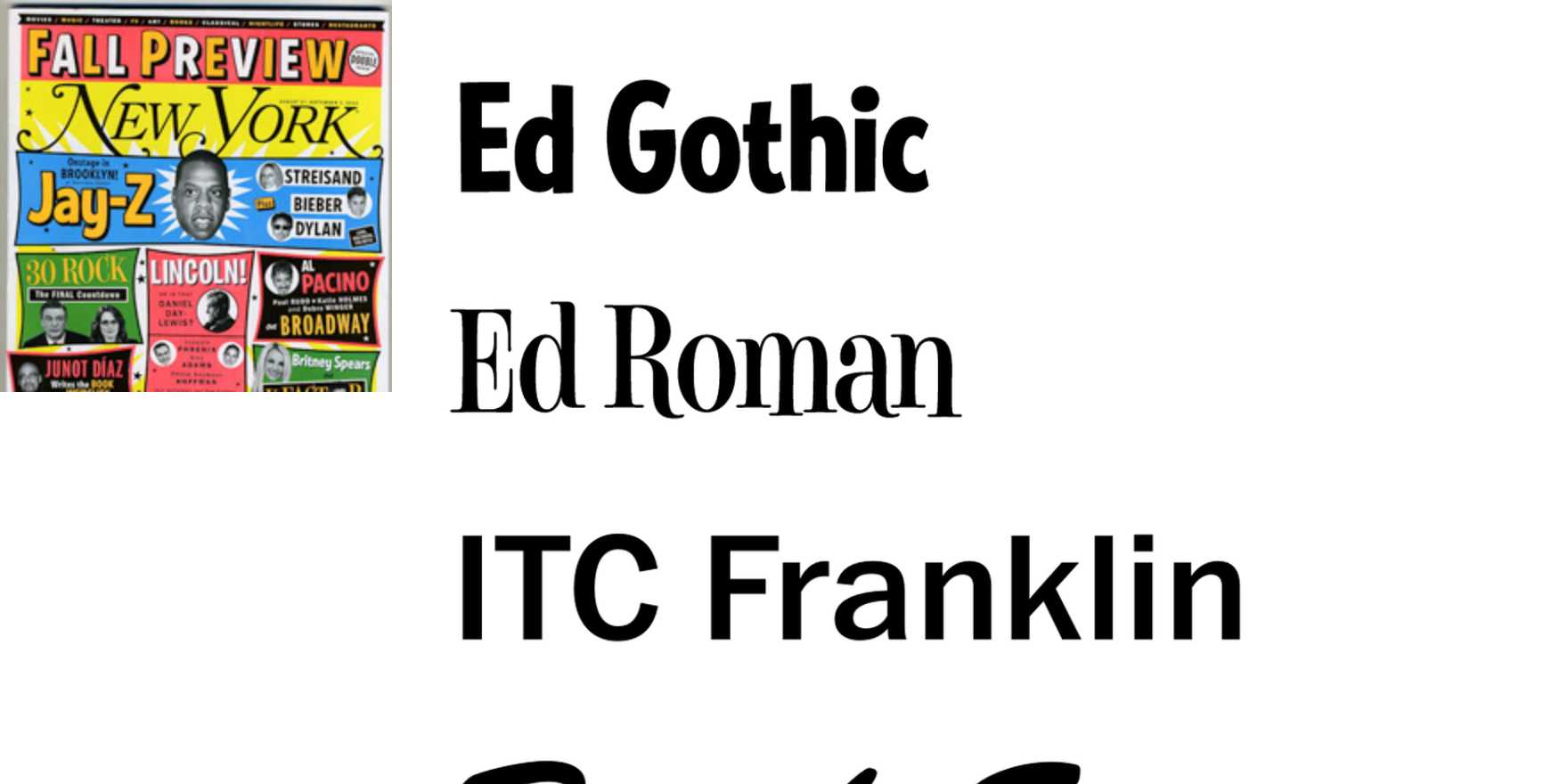 New York magazine, Aug–Sep 2012 - Fonts In Use