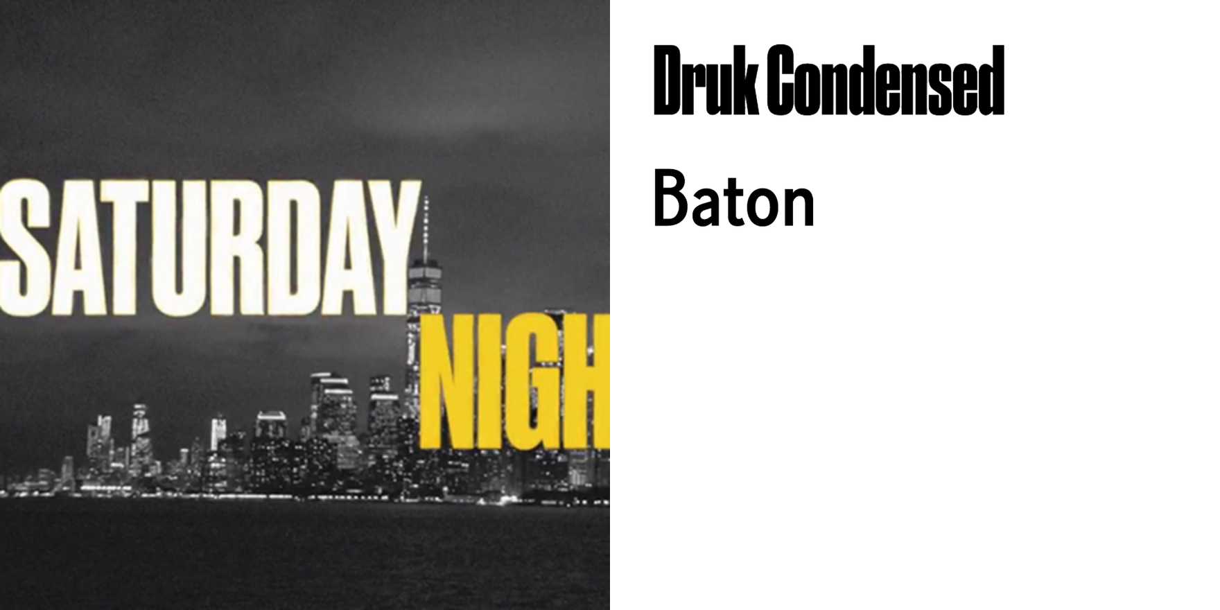 Saturday Night Live opening/intro titles (2018–20) - Fonts In Use