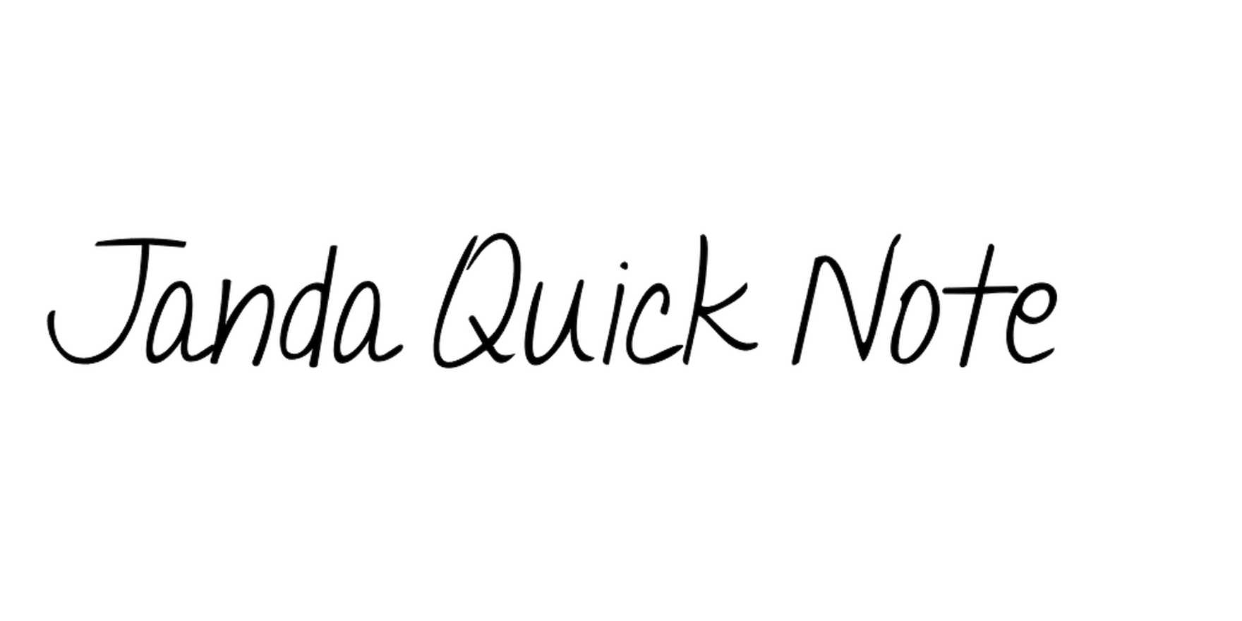 Janda Quick Note in use - Fonts In Use