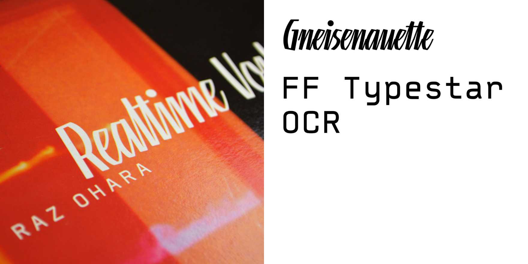 Raz Ohara – Realtime Voyeur album art - Fonts In Use