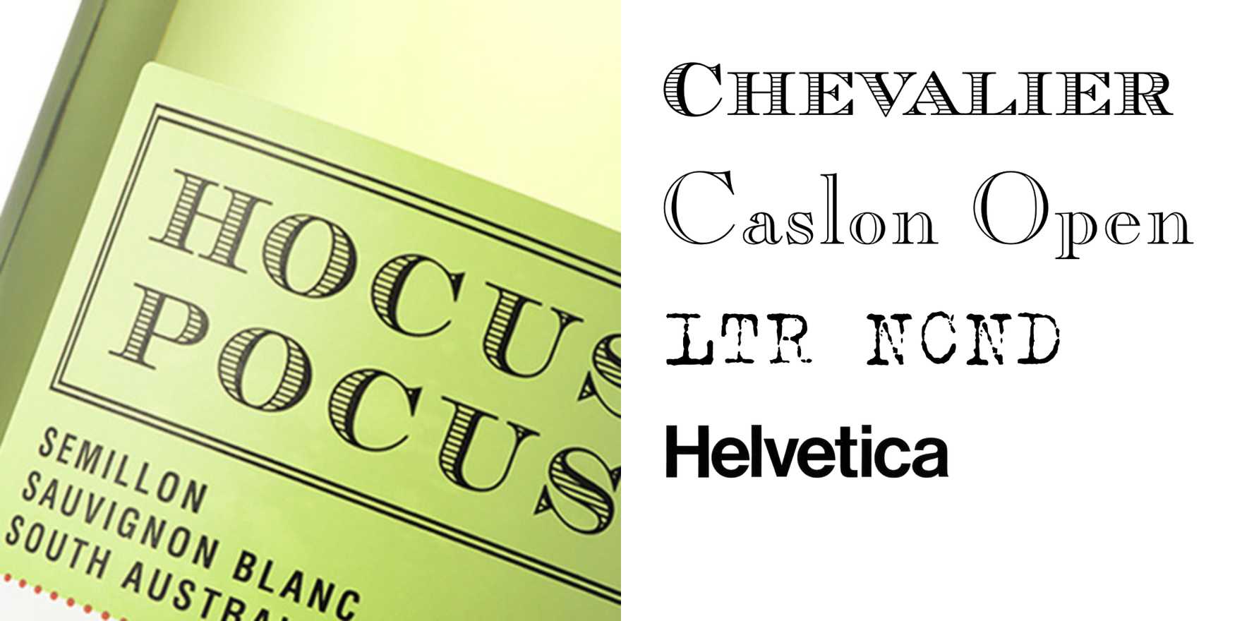Hocus Pocus wines - Fonts In Use