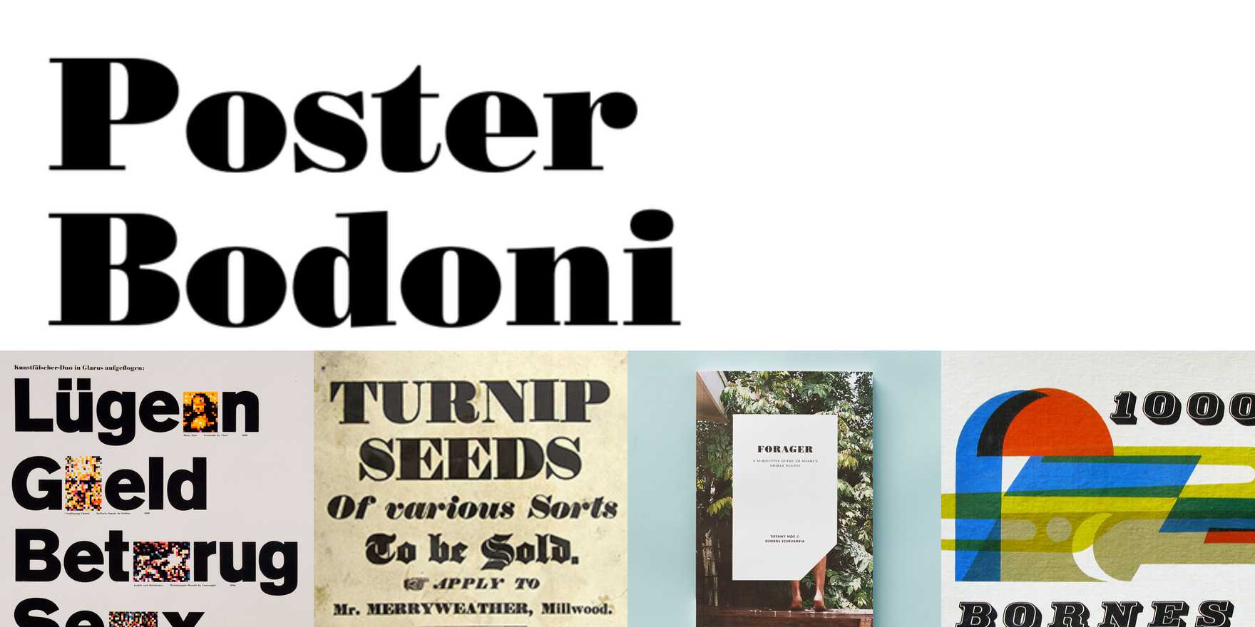 Poster Bodoni in use - Fonts In Use