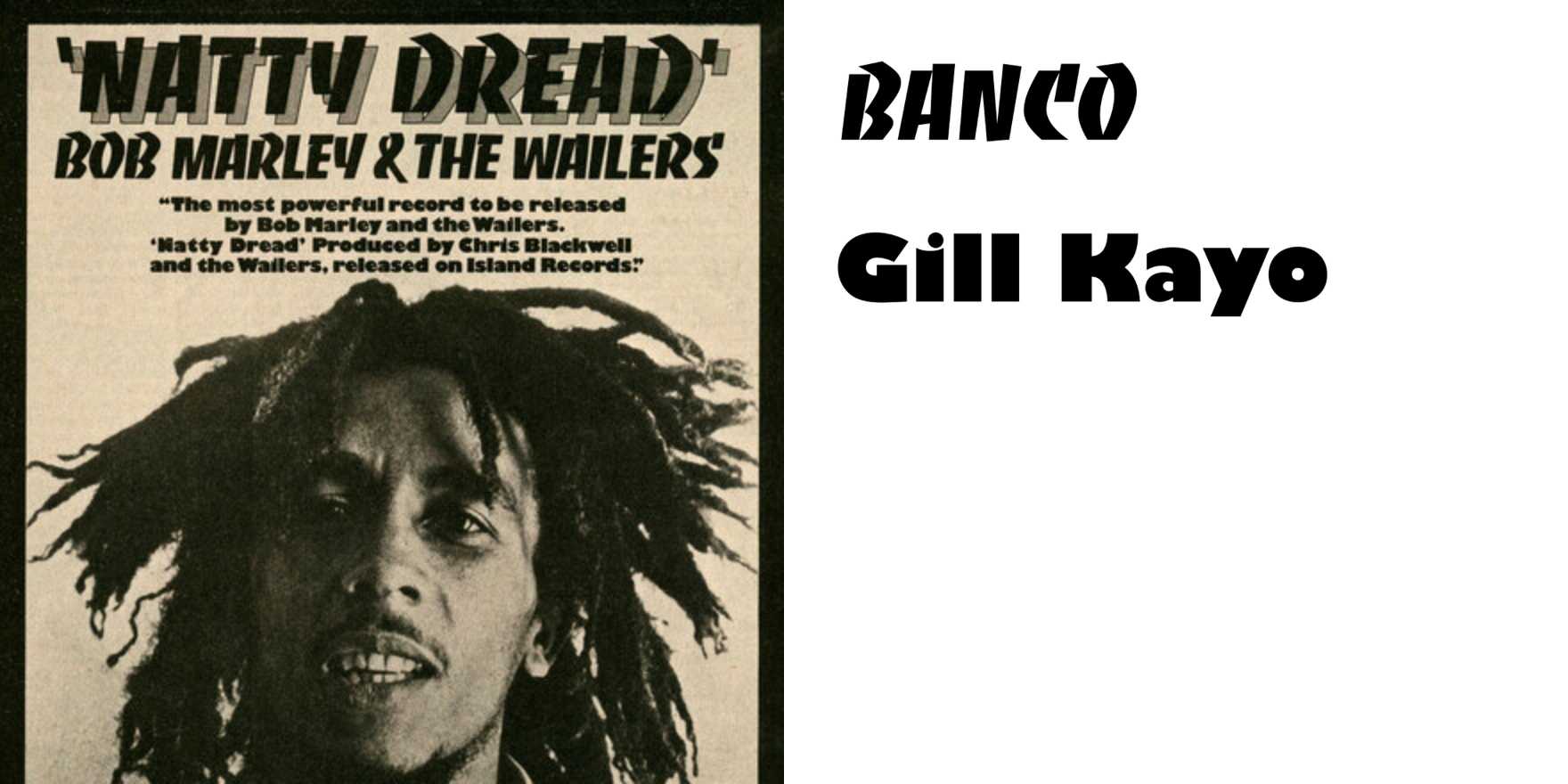 Natty Dread advertisement - Fonts In Use