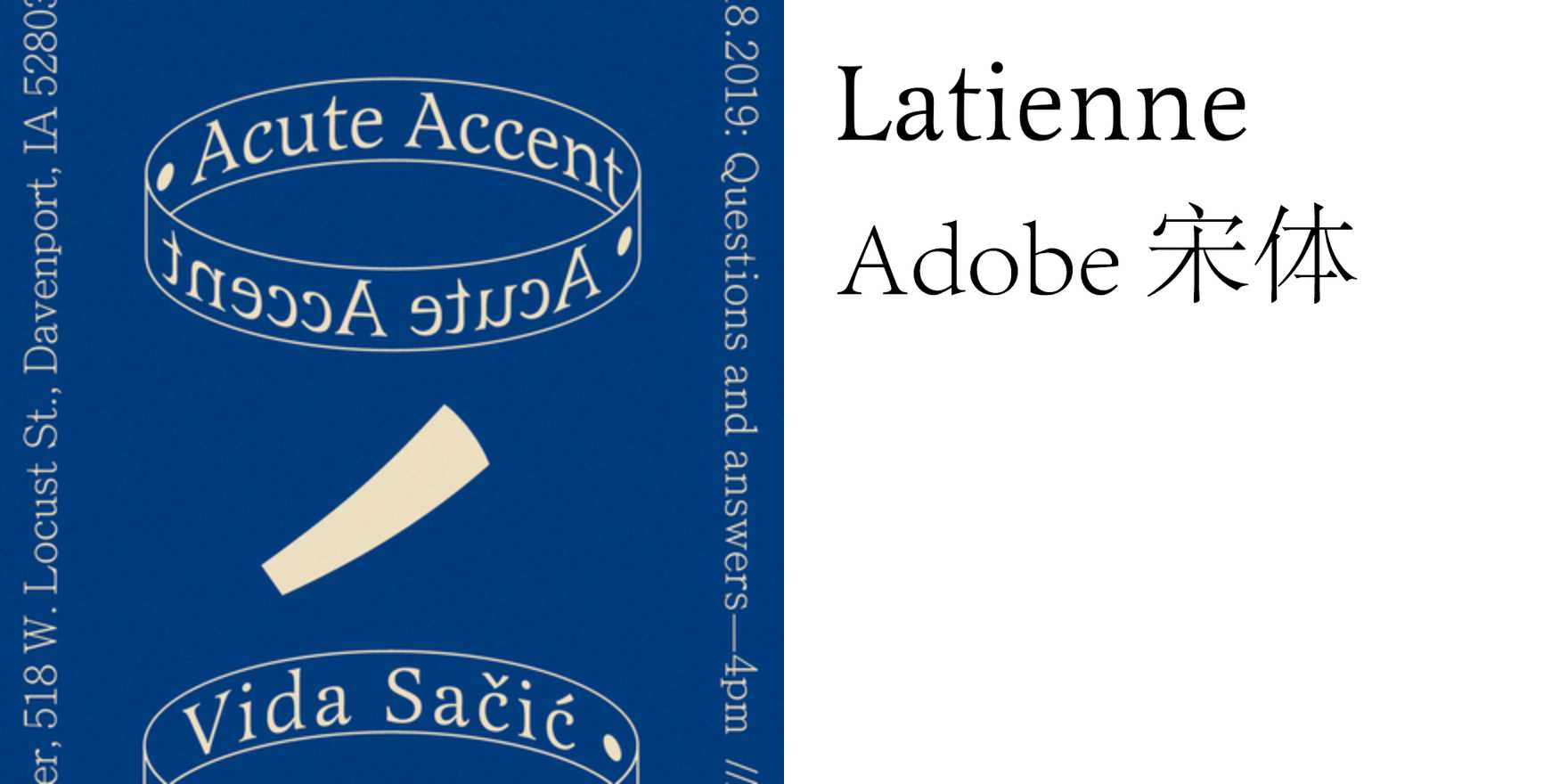 Flyers for Acute Accent by Vida Sačić - Fonts In Use