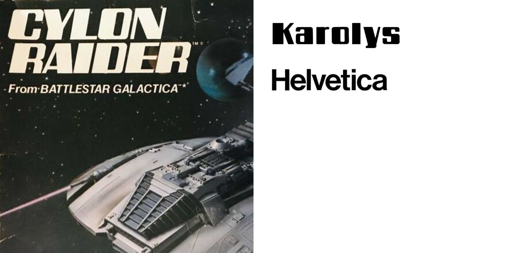 Monogram Battlestar Galactica model kits - Fonts In Use