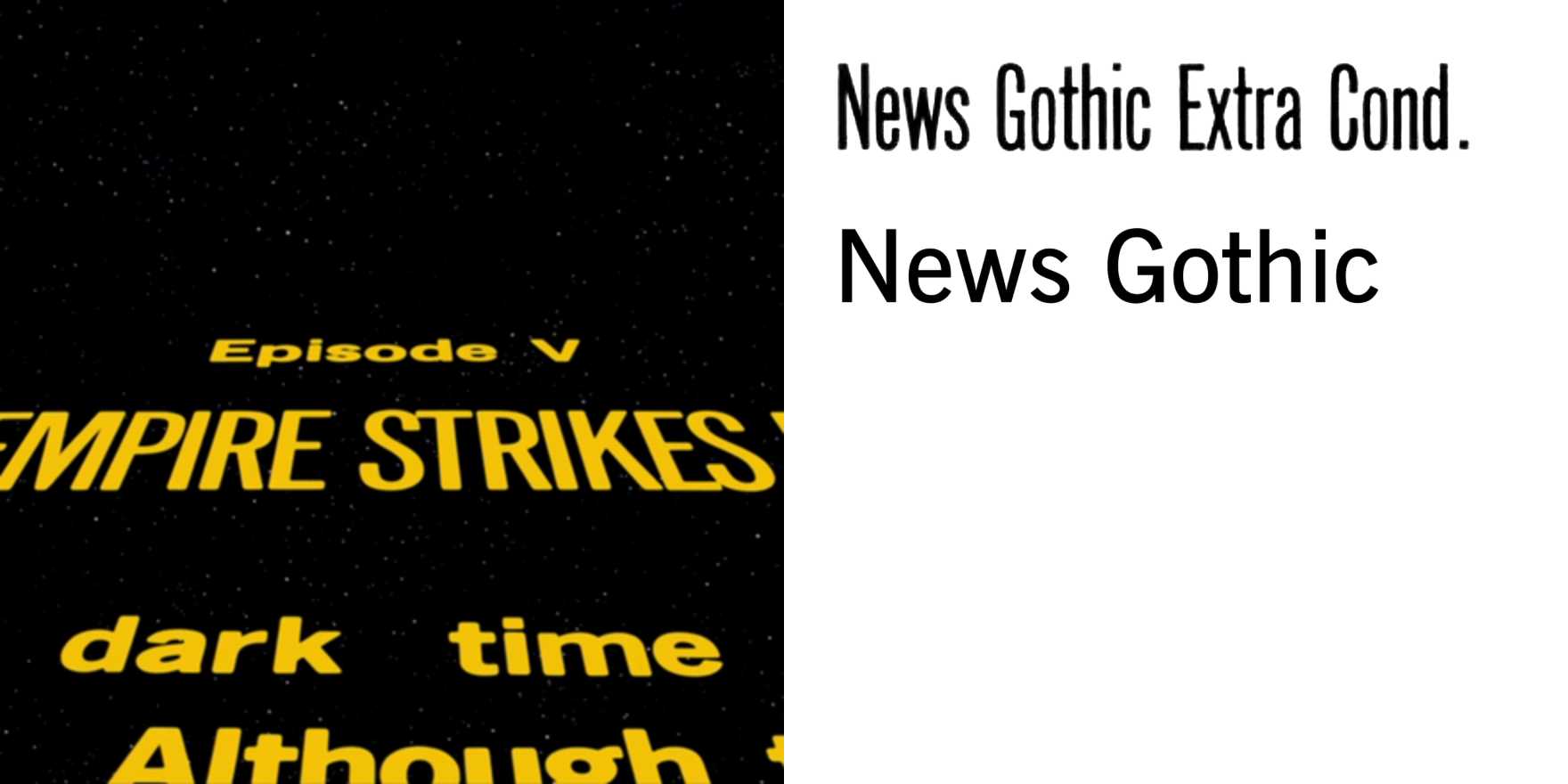 Star Wars: The Empire Strikes Back opening crawl - Fonts In Use