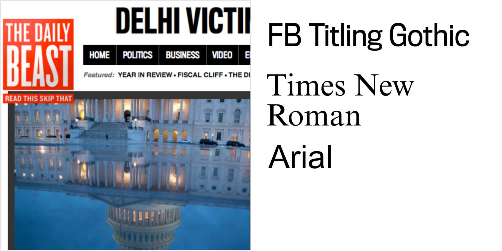 The Daily Beast - Fonts In Use