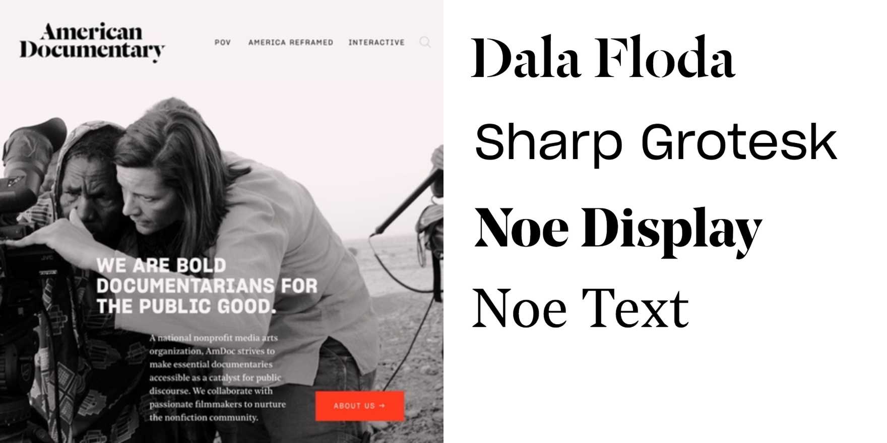 American Documentary - Fonts In Use