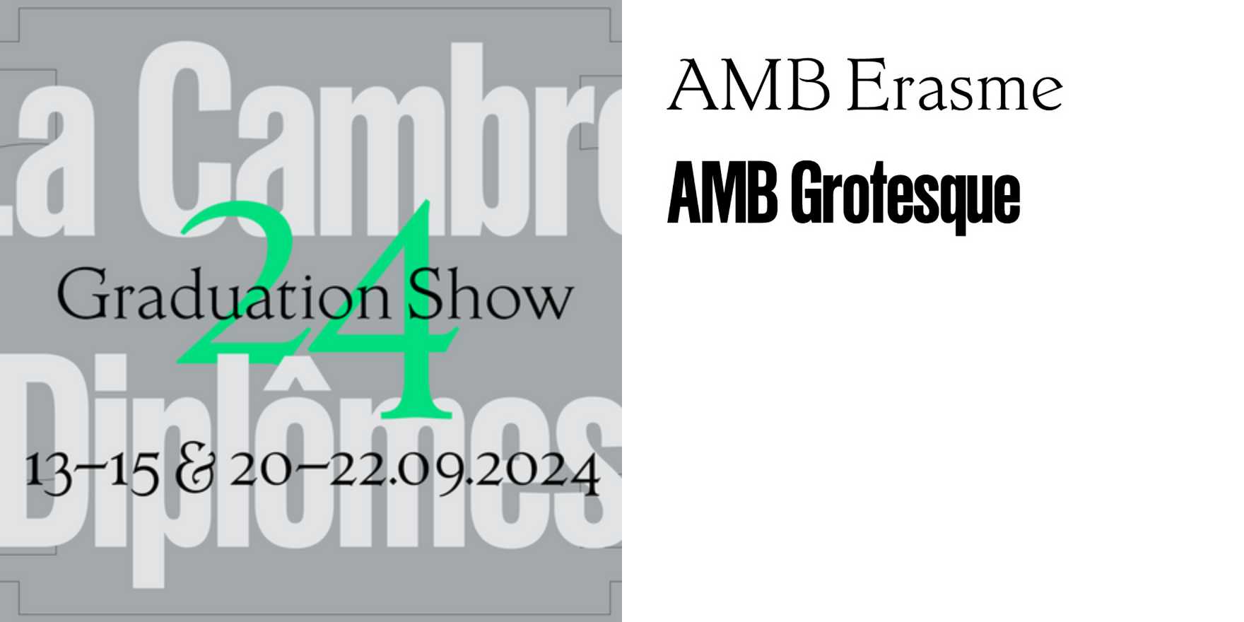 ENSAV La Cambre Graduation Show 2024 - Fonts In Use