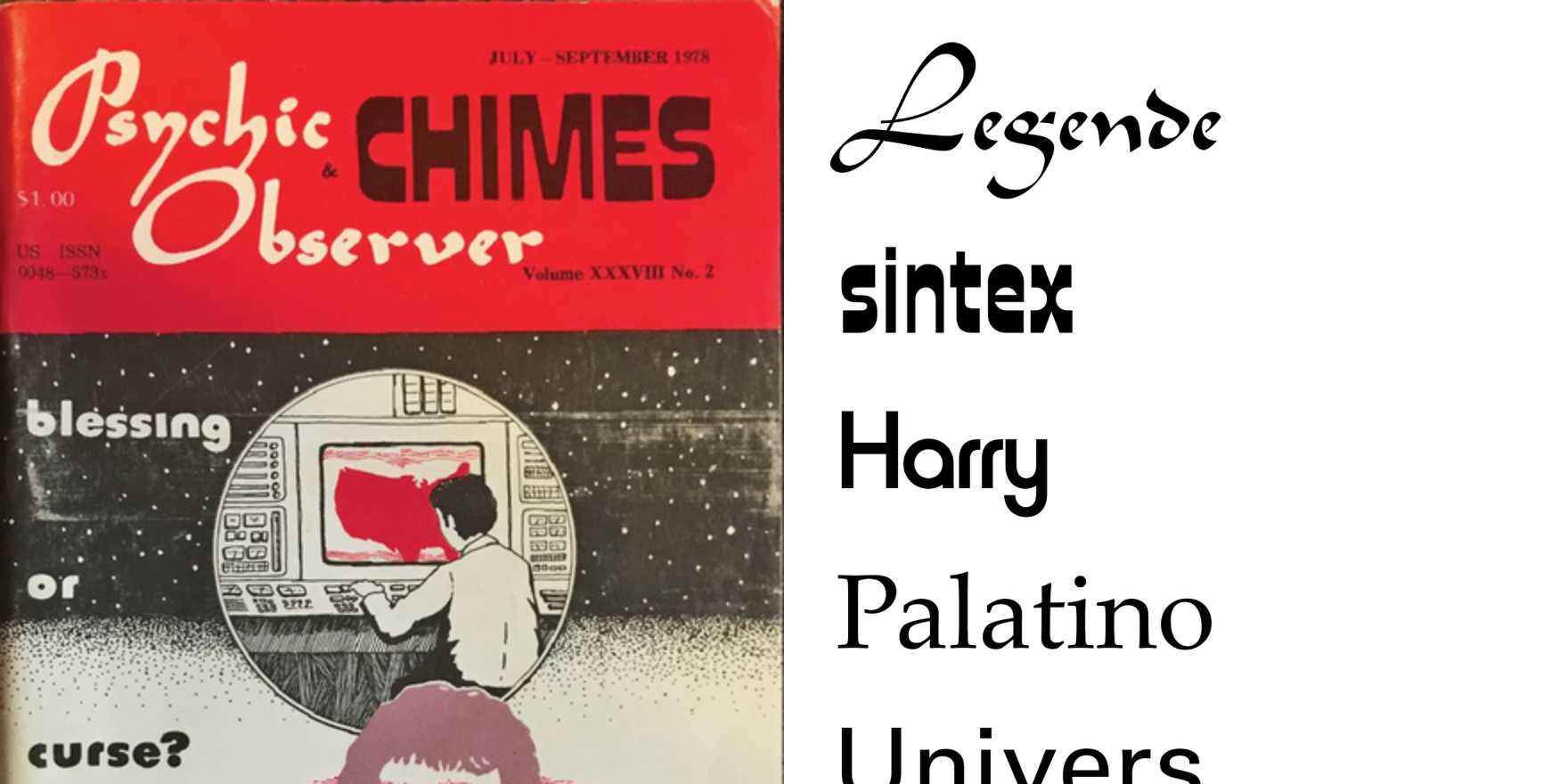 Psychic Observer & Chimes magazine logos and covers - Fonts In Use