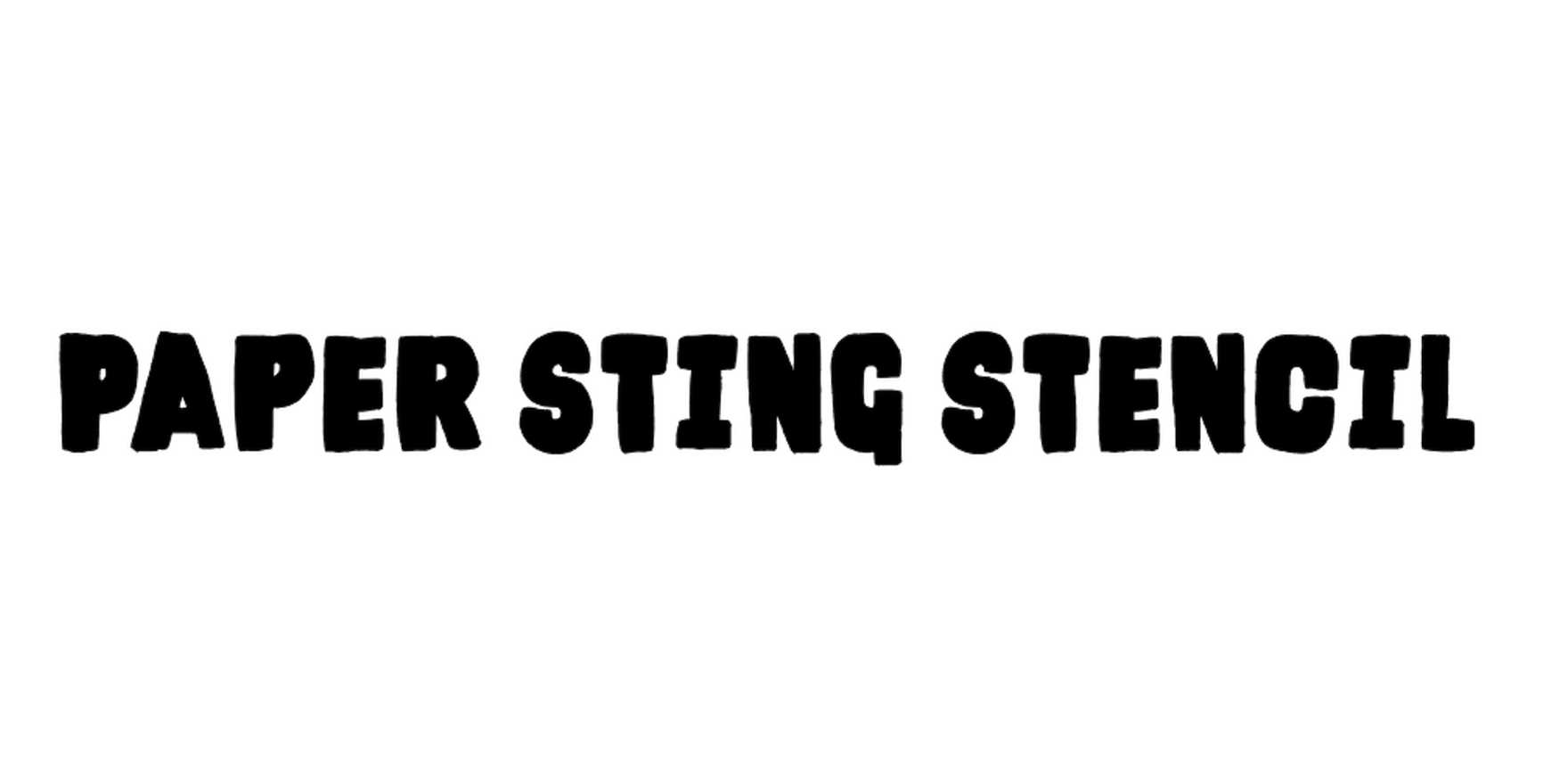 Paper Sting Stencil in use - Fonts In Use