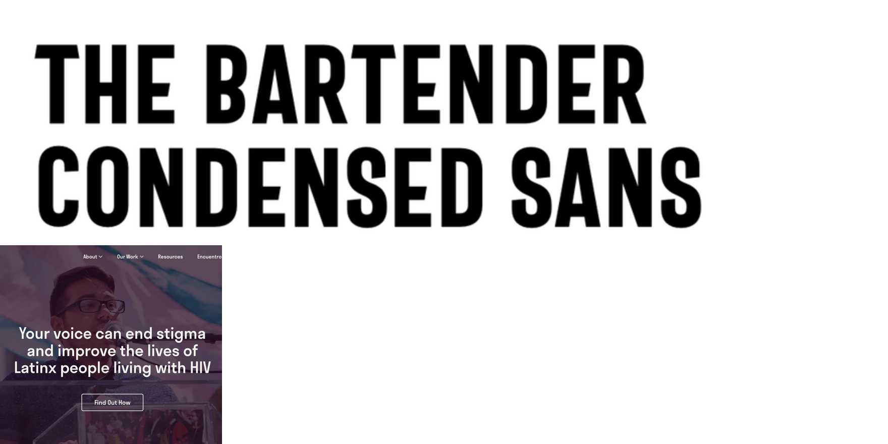 The Bartender Condensed Sans in use - Fonts In Use
