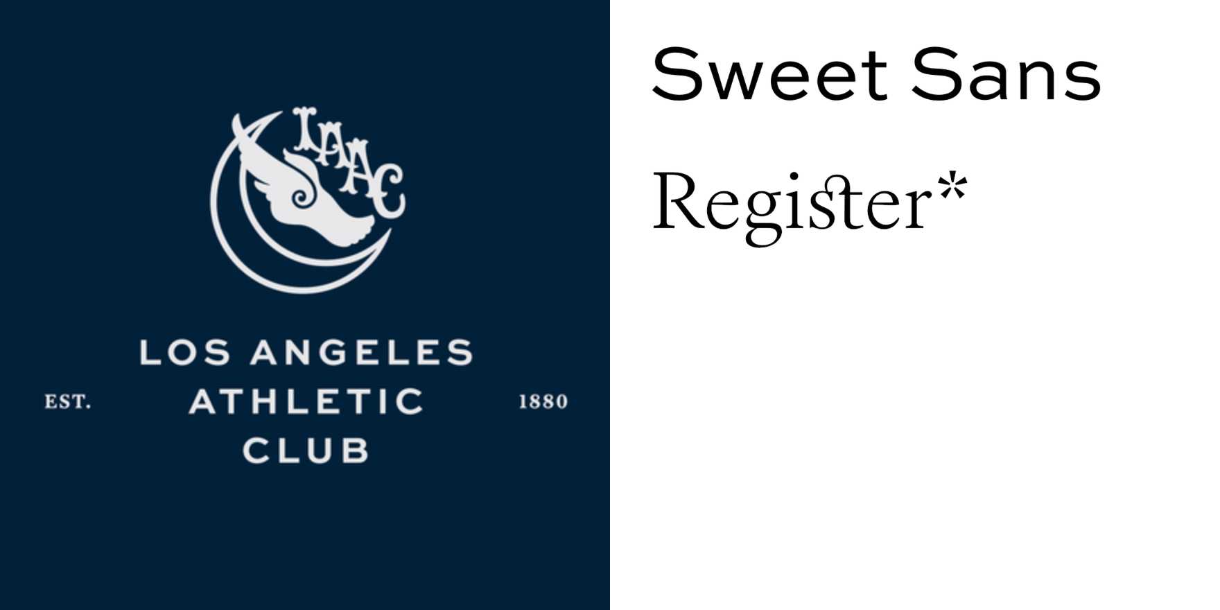 Los Angeles Athletic Club - Fonts In Use