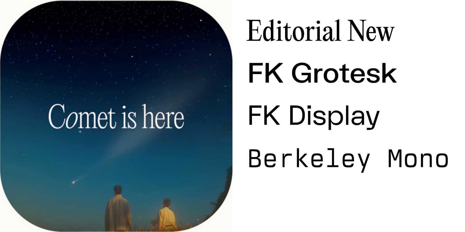 Comet - Fonts In Use
