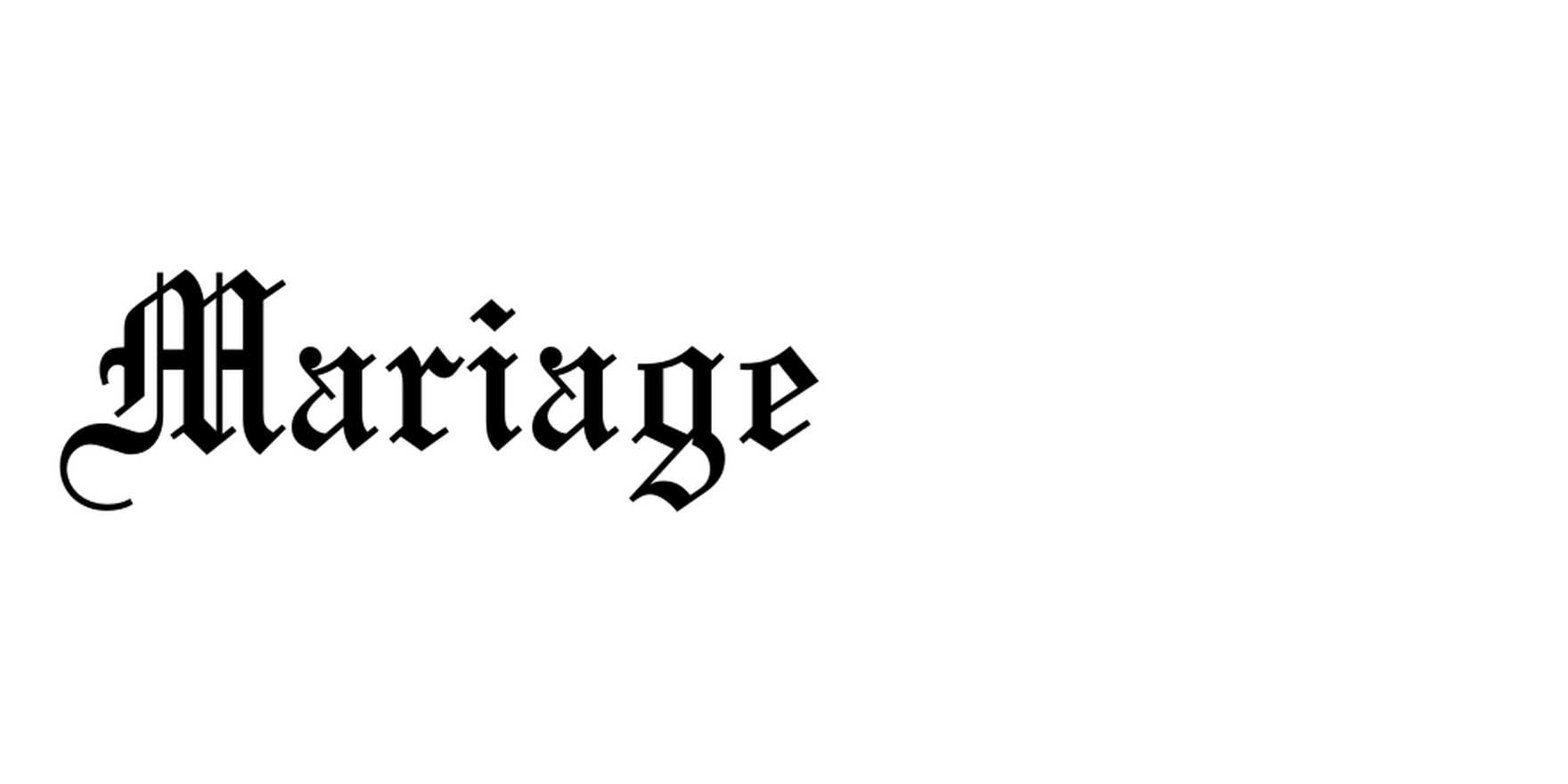 Mariage in use - Fonts In Use