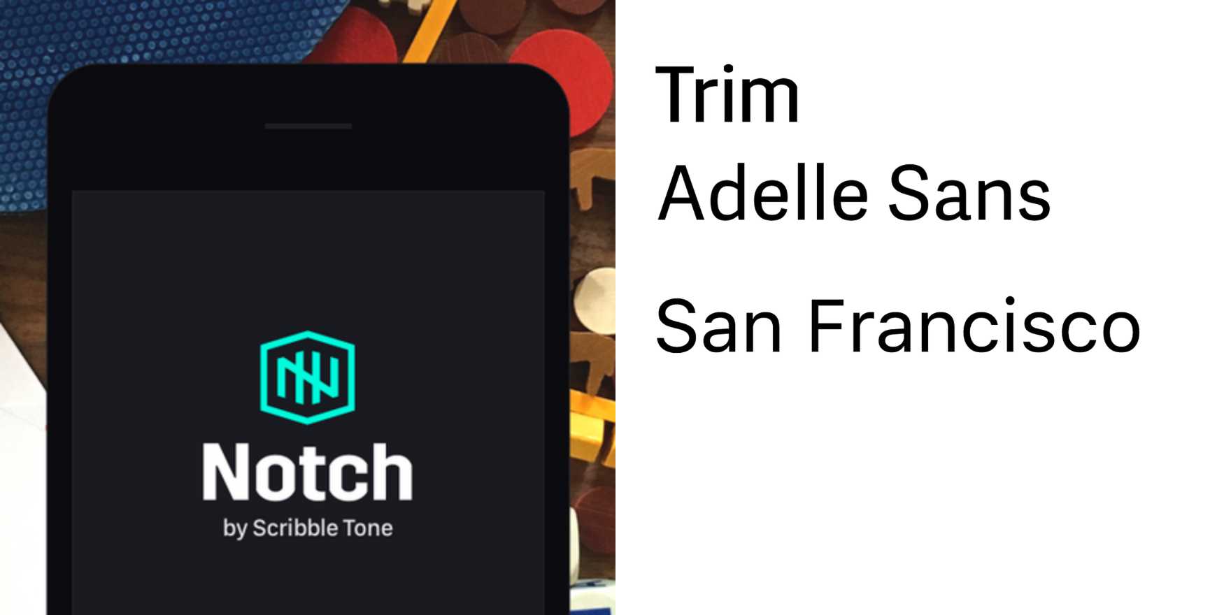 Notch app and website - Fonts In Use