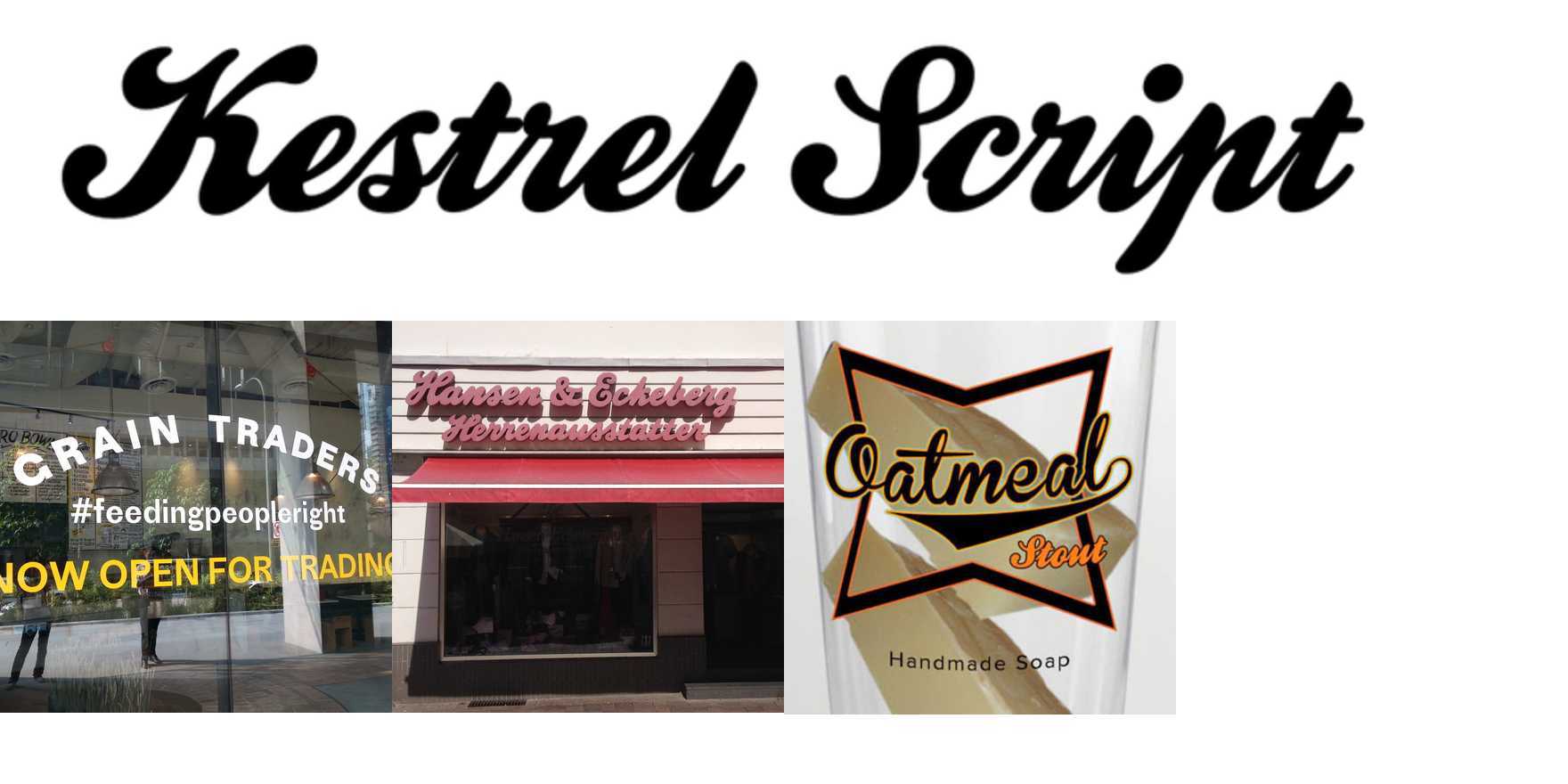 Kestrel Script in use - Fonts In Use