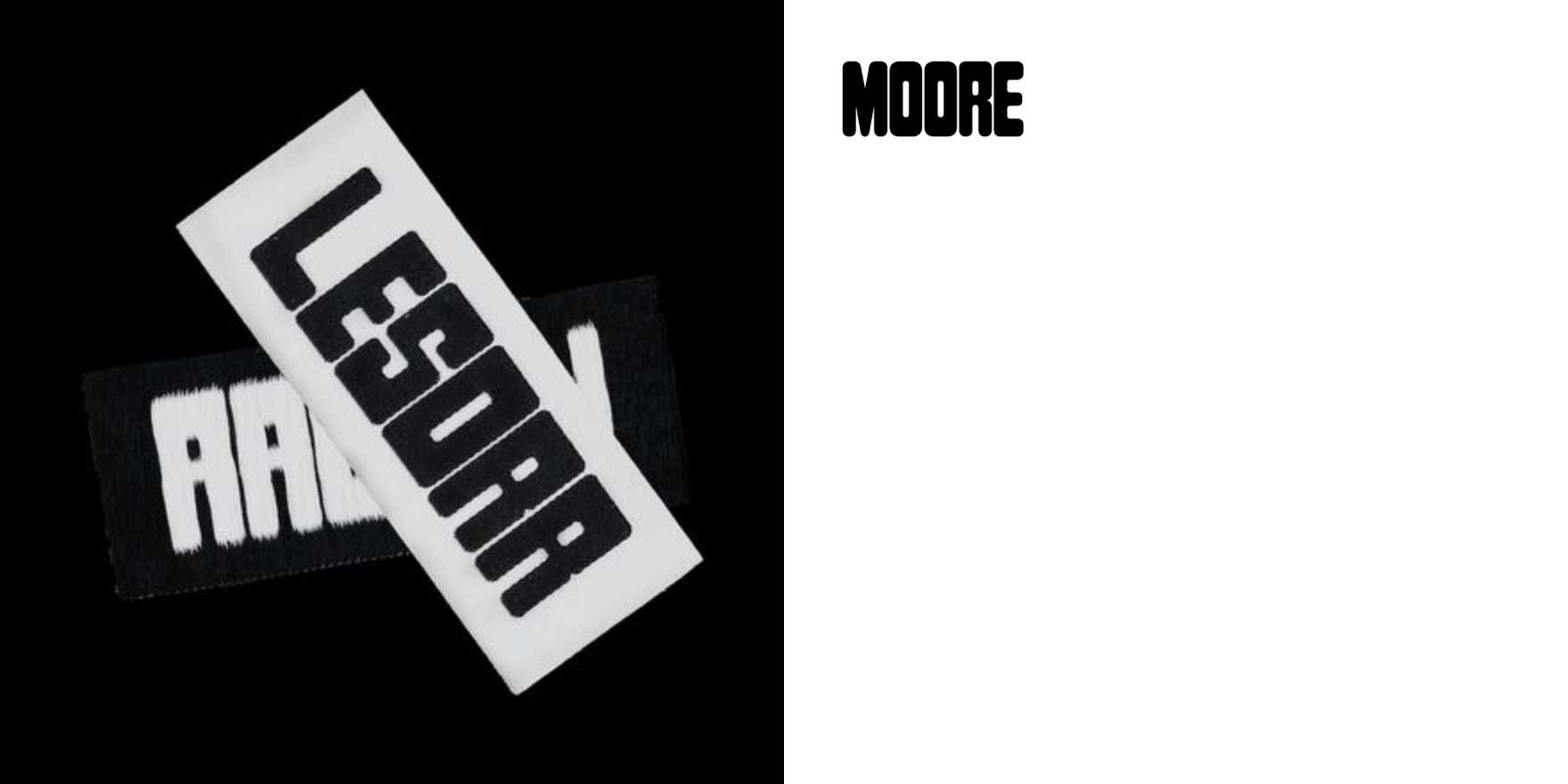 LESORR jeans labels - Fonts In Use