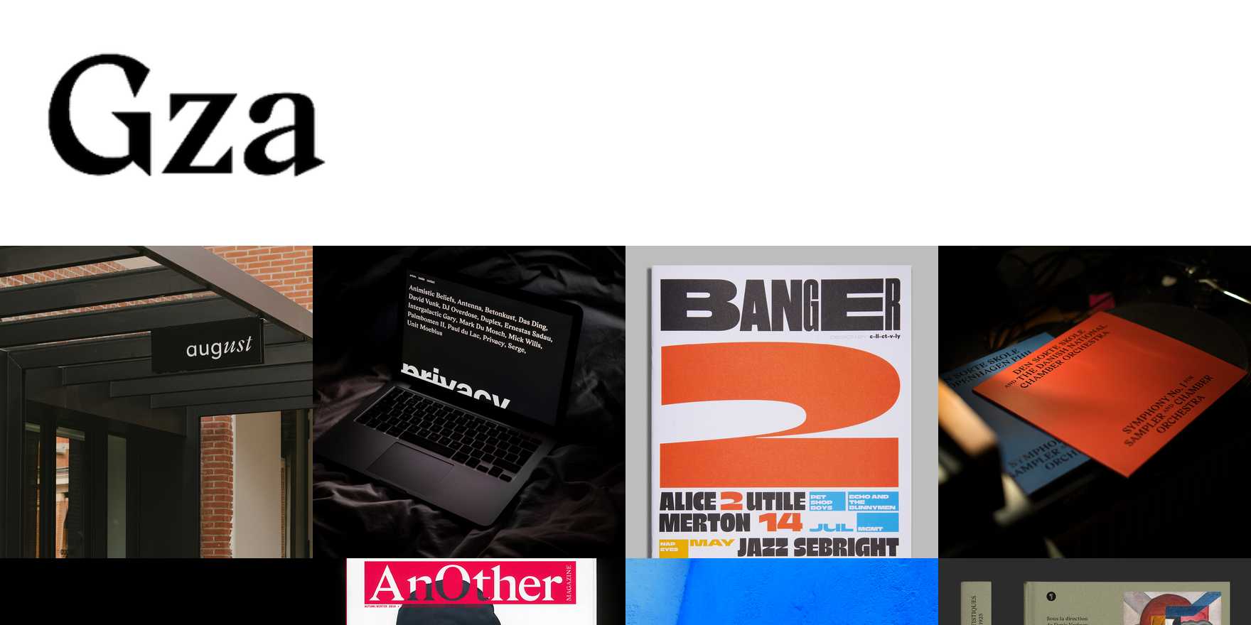Gza in use - Fonts In Use