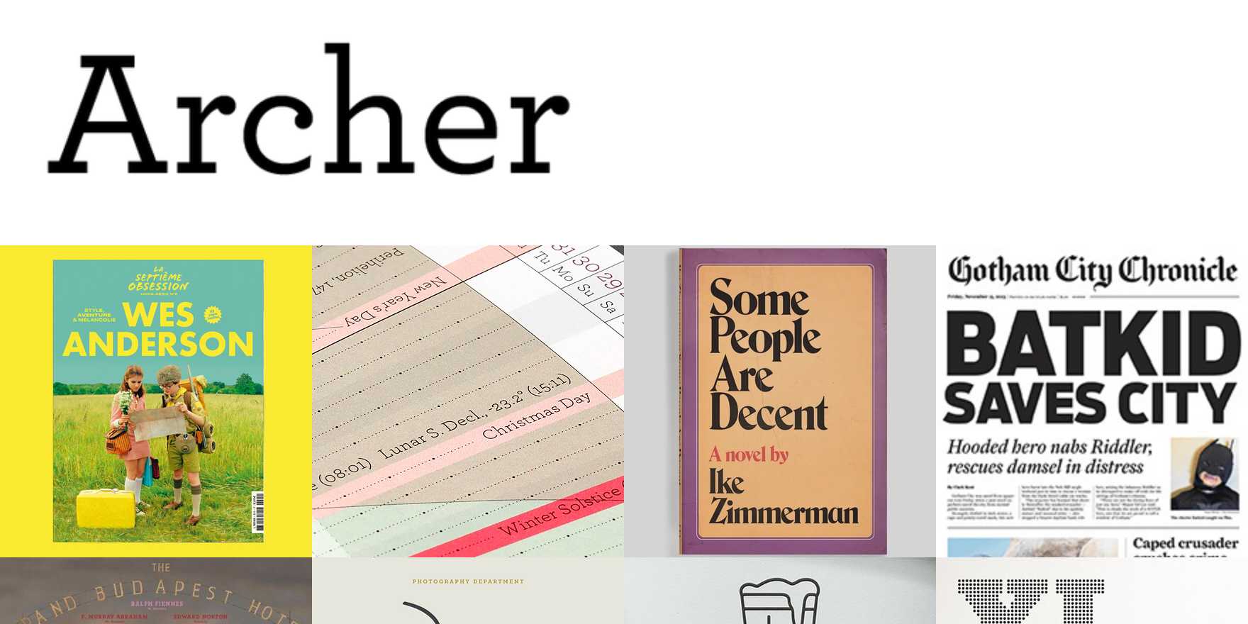 Archer in use - Fonts In Use