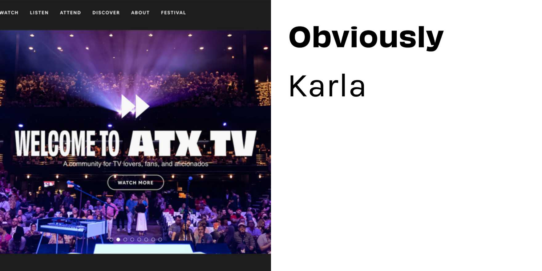 ATX TV website and festival identity - Fonts In Use